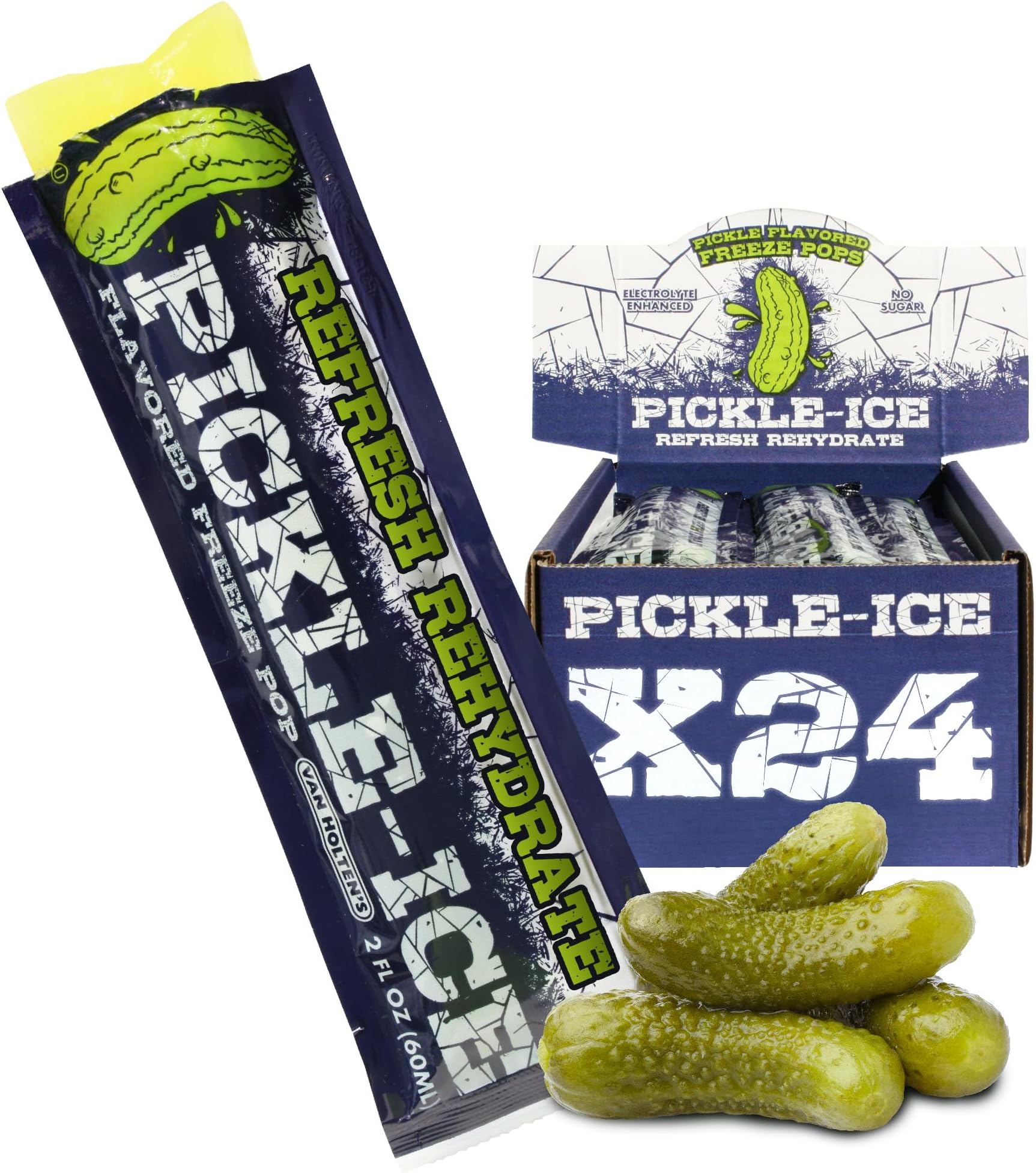 Amazon.com: Van Holten's Pickles - Pickle-Ice Freeze Pops - 24 Pack ...