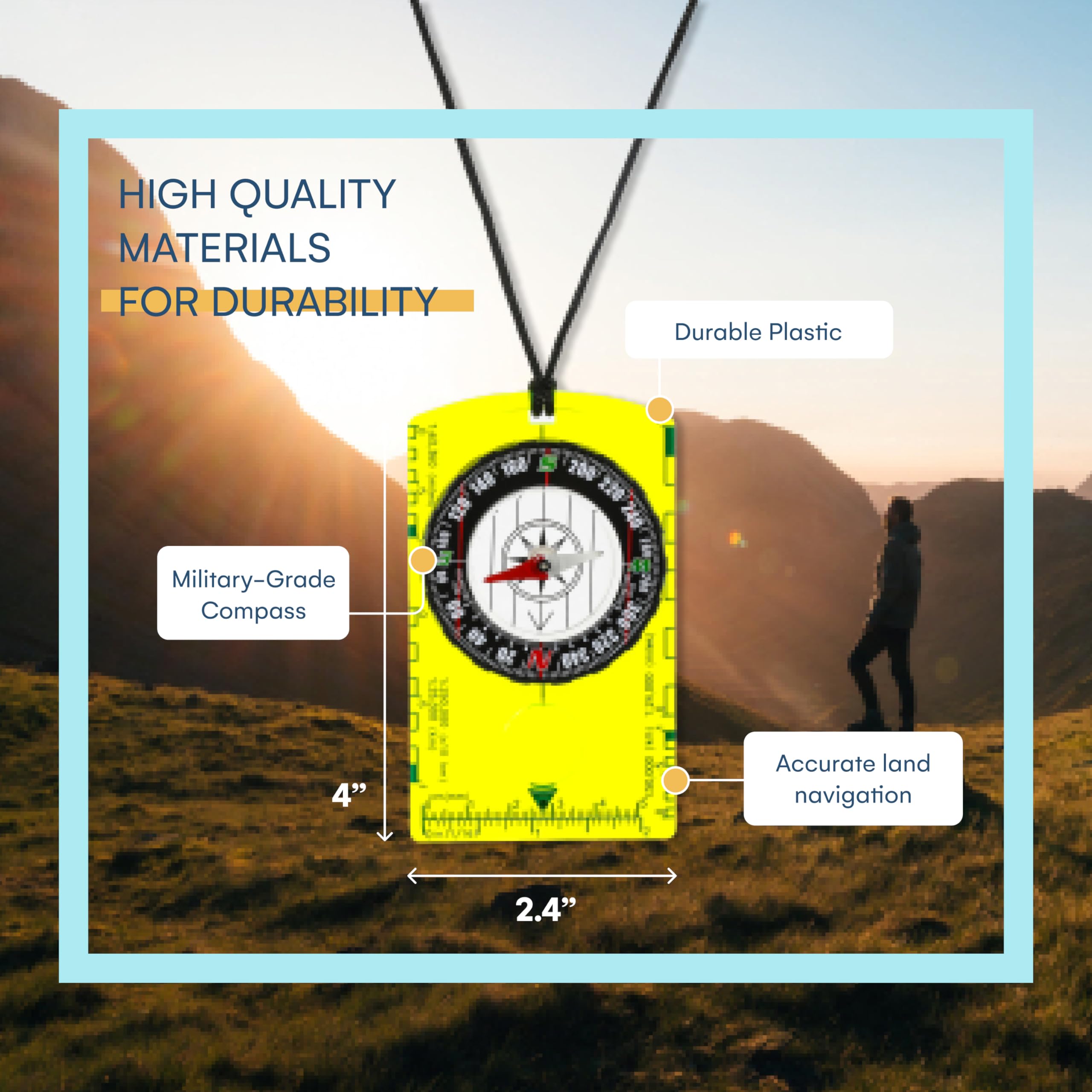 Snapklik.com : Acoway Orienteering Compass Hiking Backpacking Compass ...