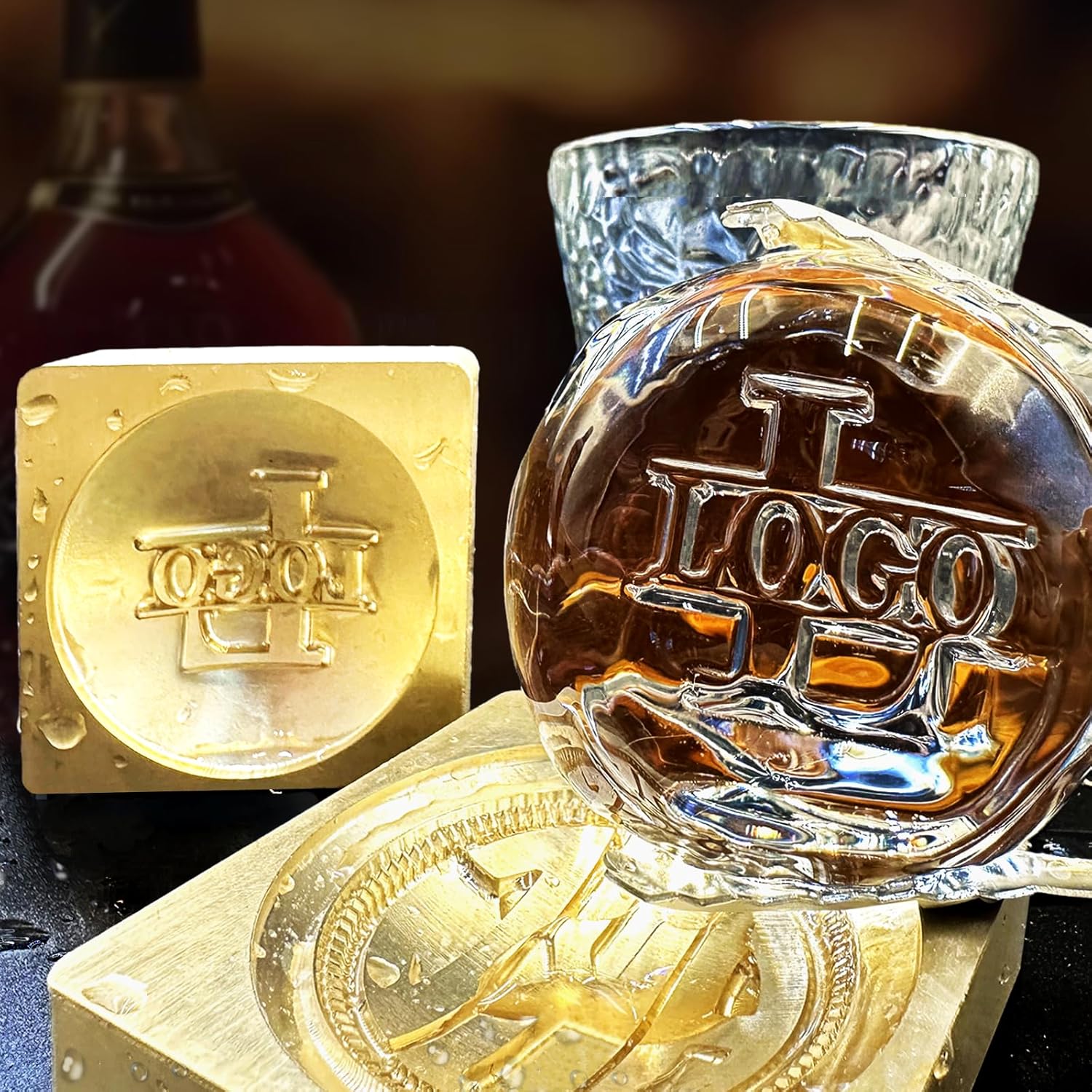 Amazon.com: XRLSG Custom Ice Ball Stamp Personalized Brass Sphere Ice ...