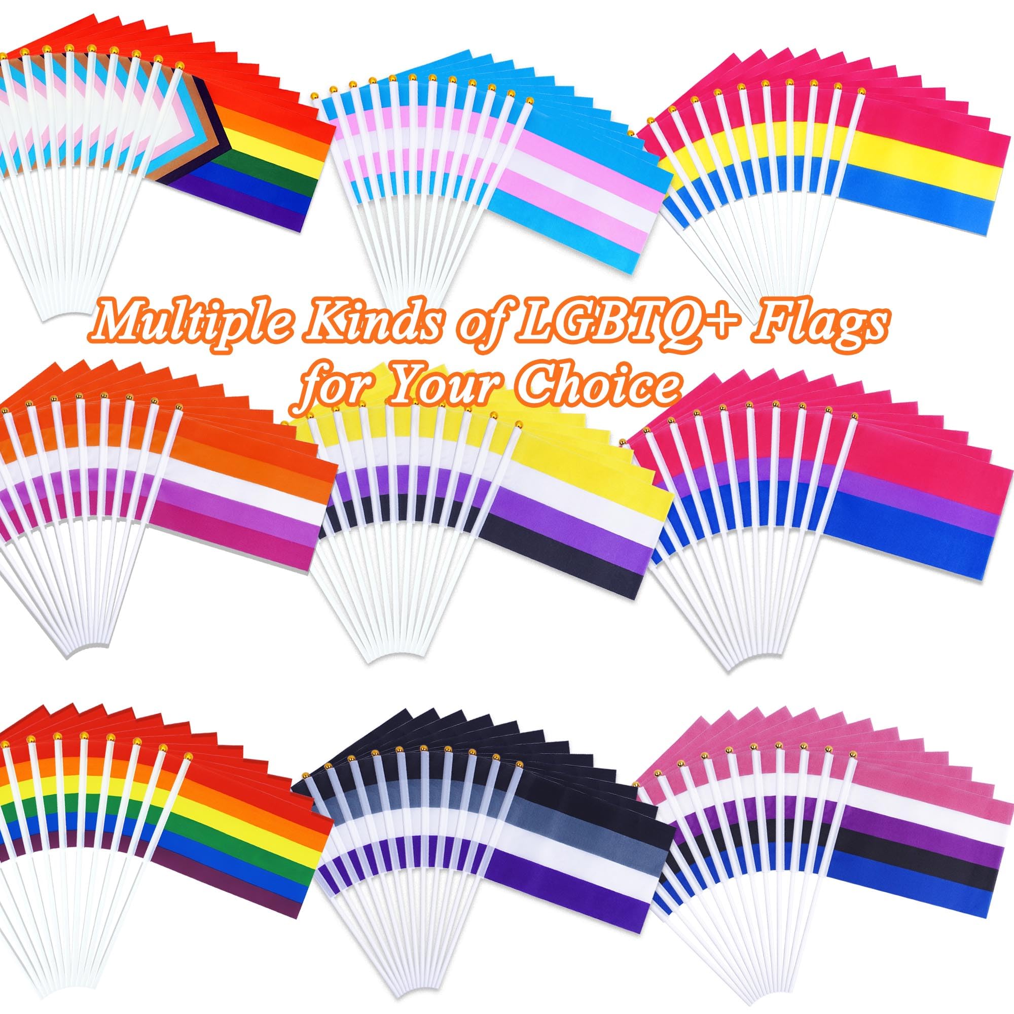 Snapklik.com : 50 Pack Transgender Pride Flags Pride Month Accessories ...