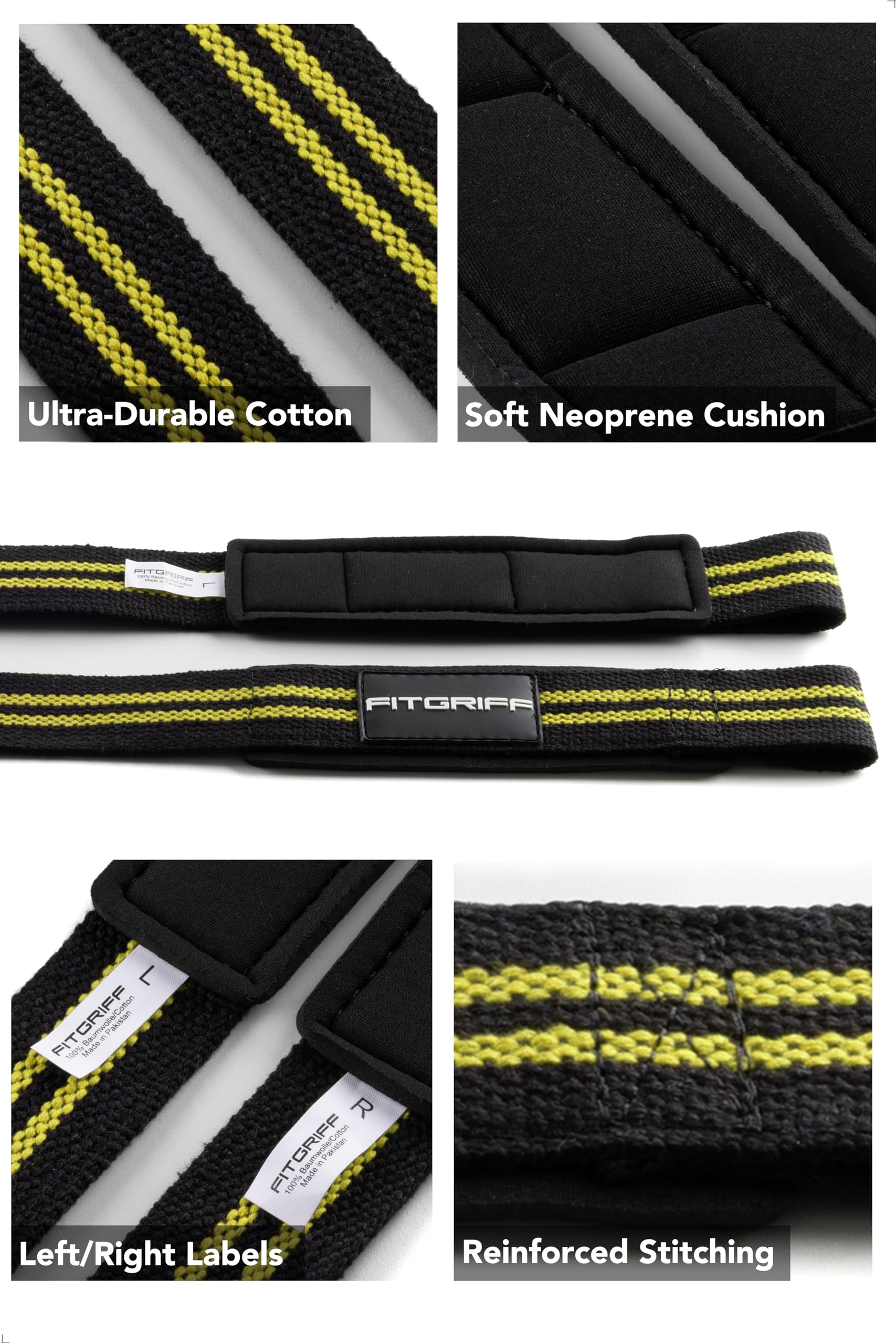 Snapklik.com : Fitgriff Lifting Wrist Straps For Weightlifting, Gym ...