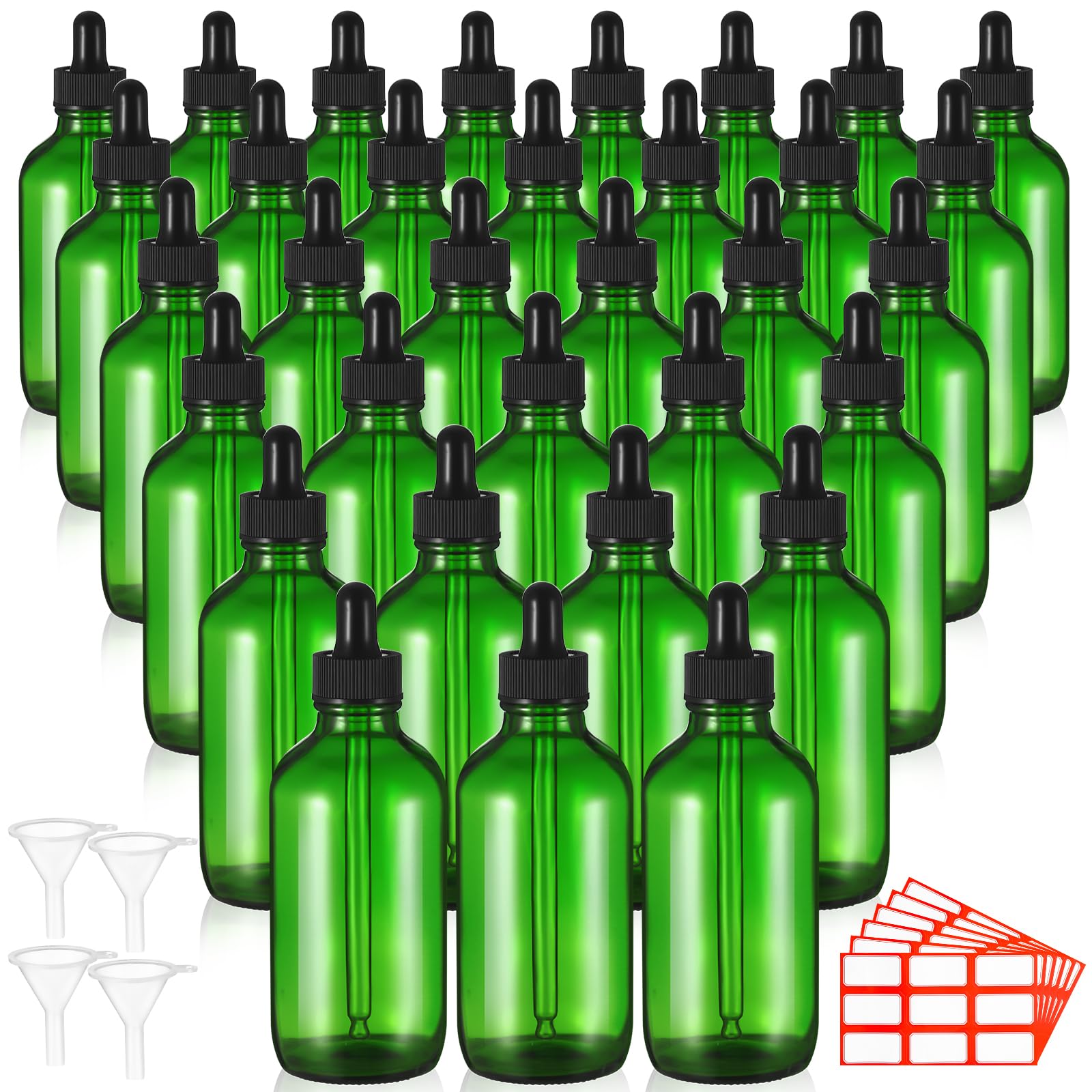 Amazon.com: Dandat 50 Pcs 4 oz Glass Dropper Bottle 120 ml Lab Tincture ...