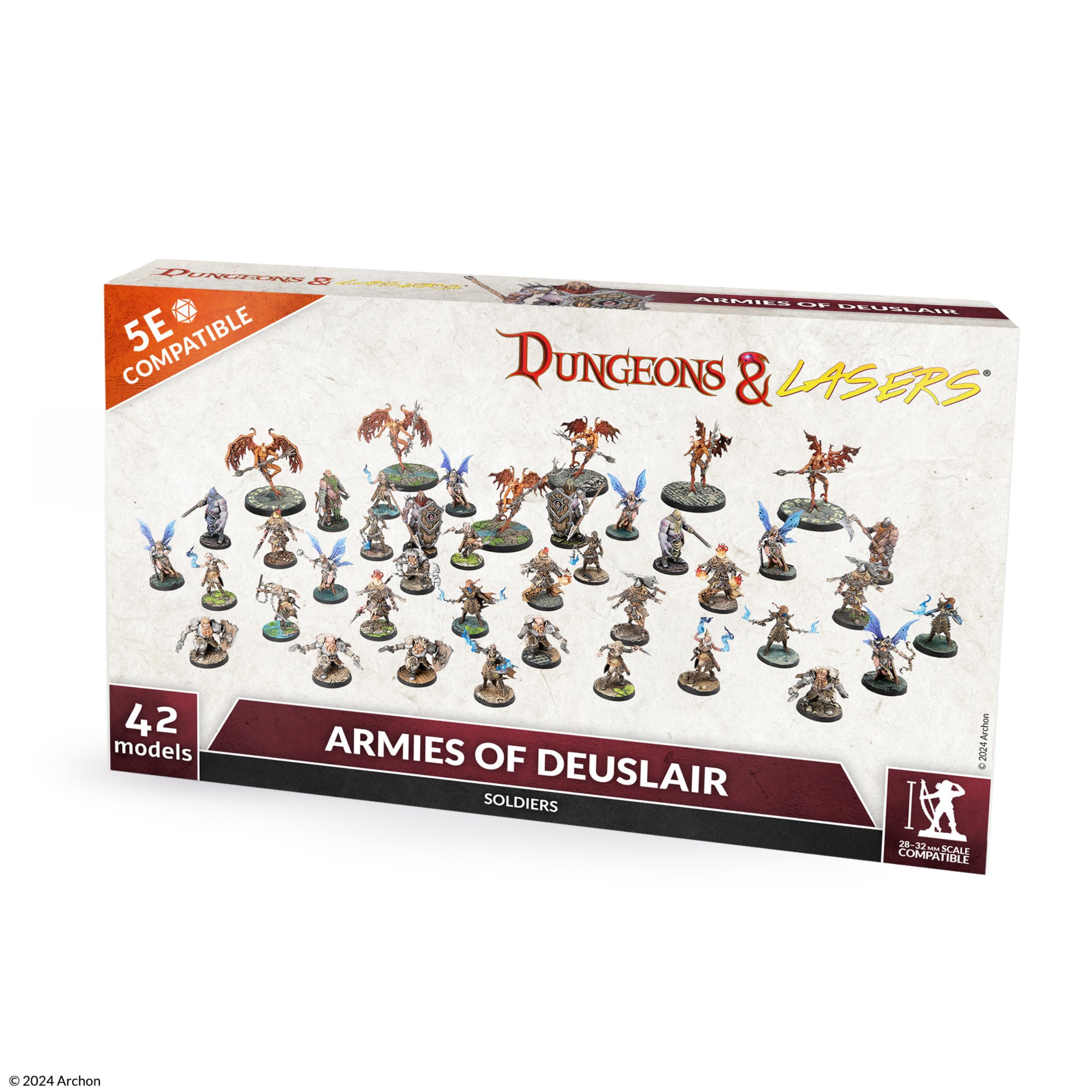 Amazon.com: Dungeons & Lasers Armies of Deuslair Miniatures Set - 42 ...
