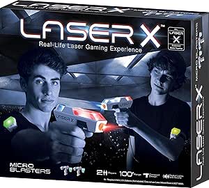 LASER X Two Player Laser Gaming Set, Multi, 2 Laser units with 2 Arms ...
