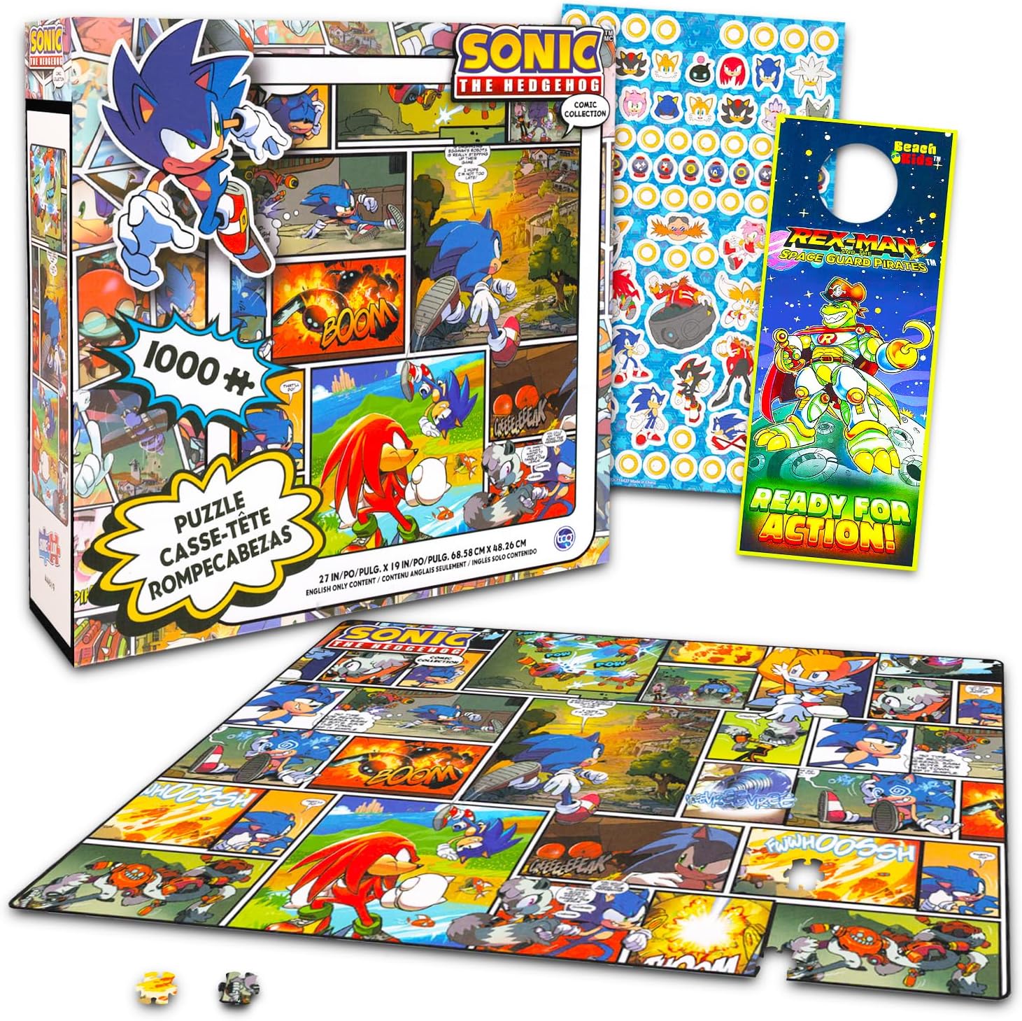 Amazon.com: Sonic the Hedgehog Puzzle Set - Bundle with 1000 Pc Sonic ...