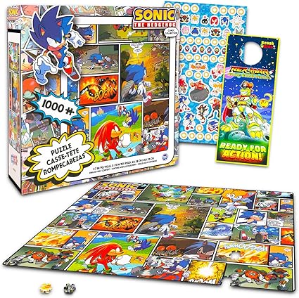 Amazon.com: Sonic the Hedgehog Puzzle Set - Bundle with 1000 Pc Sonic ...