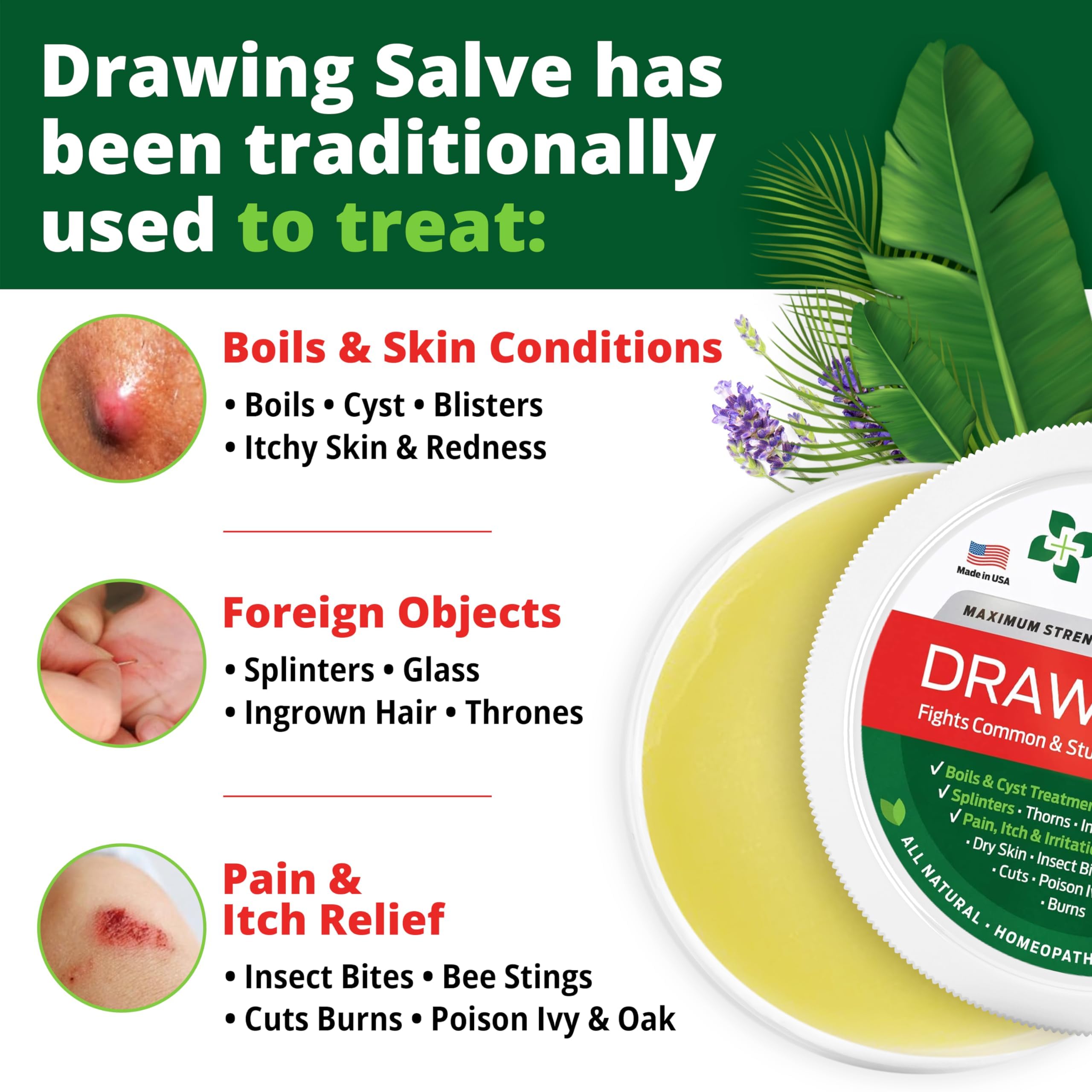 Snapklik.com : Draw Salve3oz Natural Powerful Salve, Provides Relief From Topical And ...