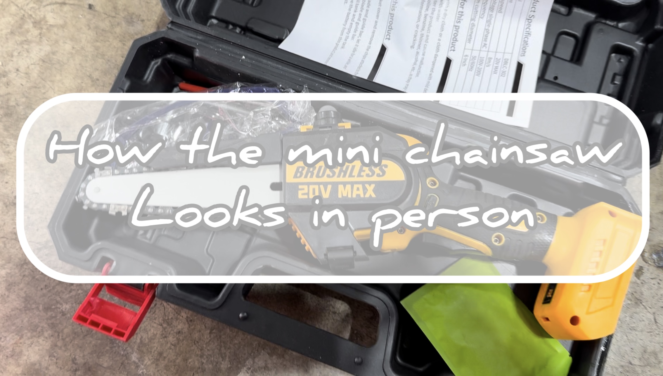 Watch How the mini chainsaw looks in person on Amazon Live