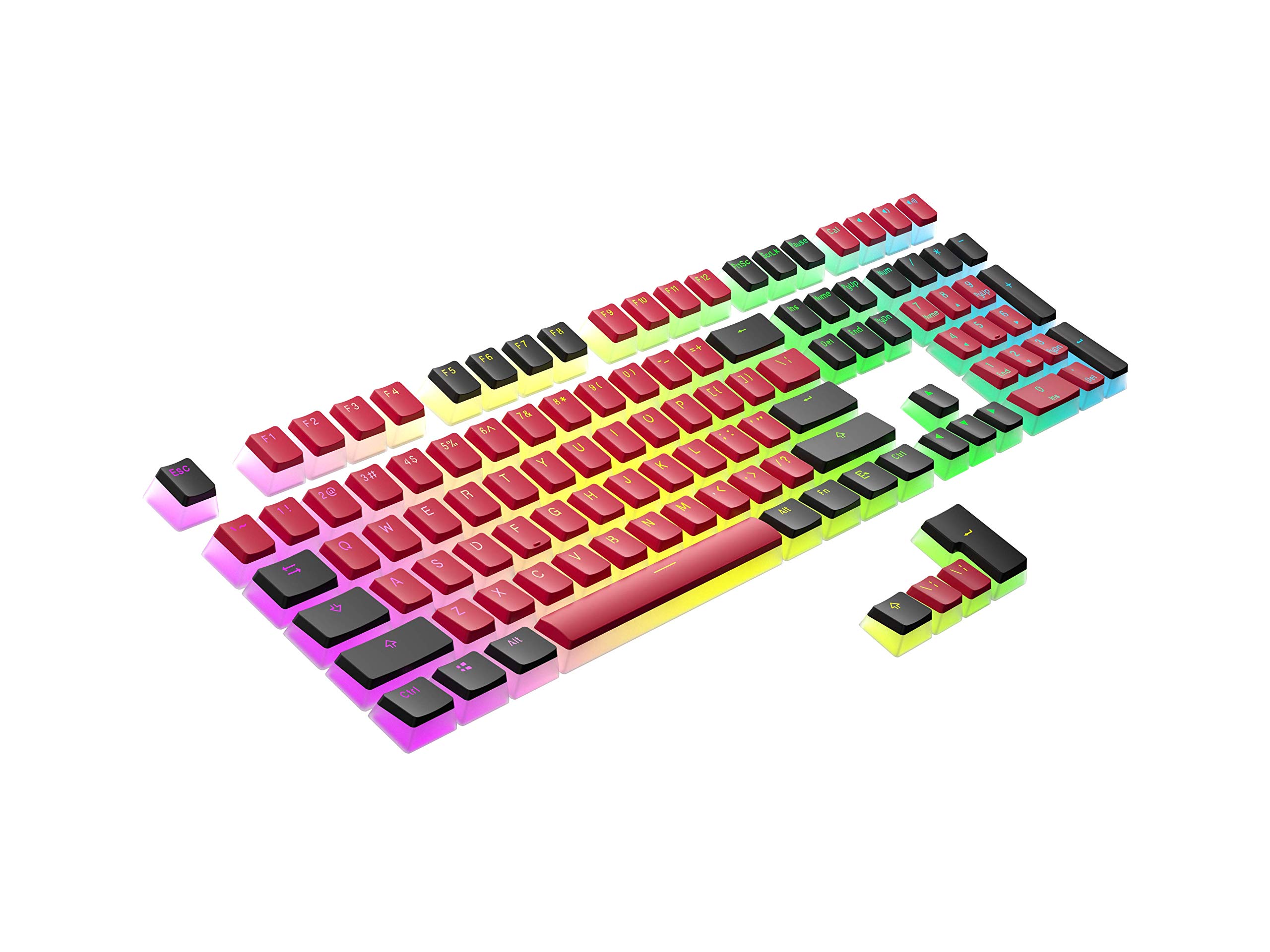 HK Gaming Pudding Keycaps Set | Doubleshot PBT Keycap Set | Full 108 ...