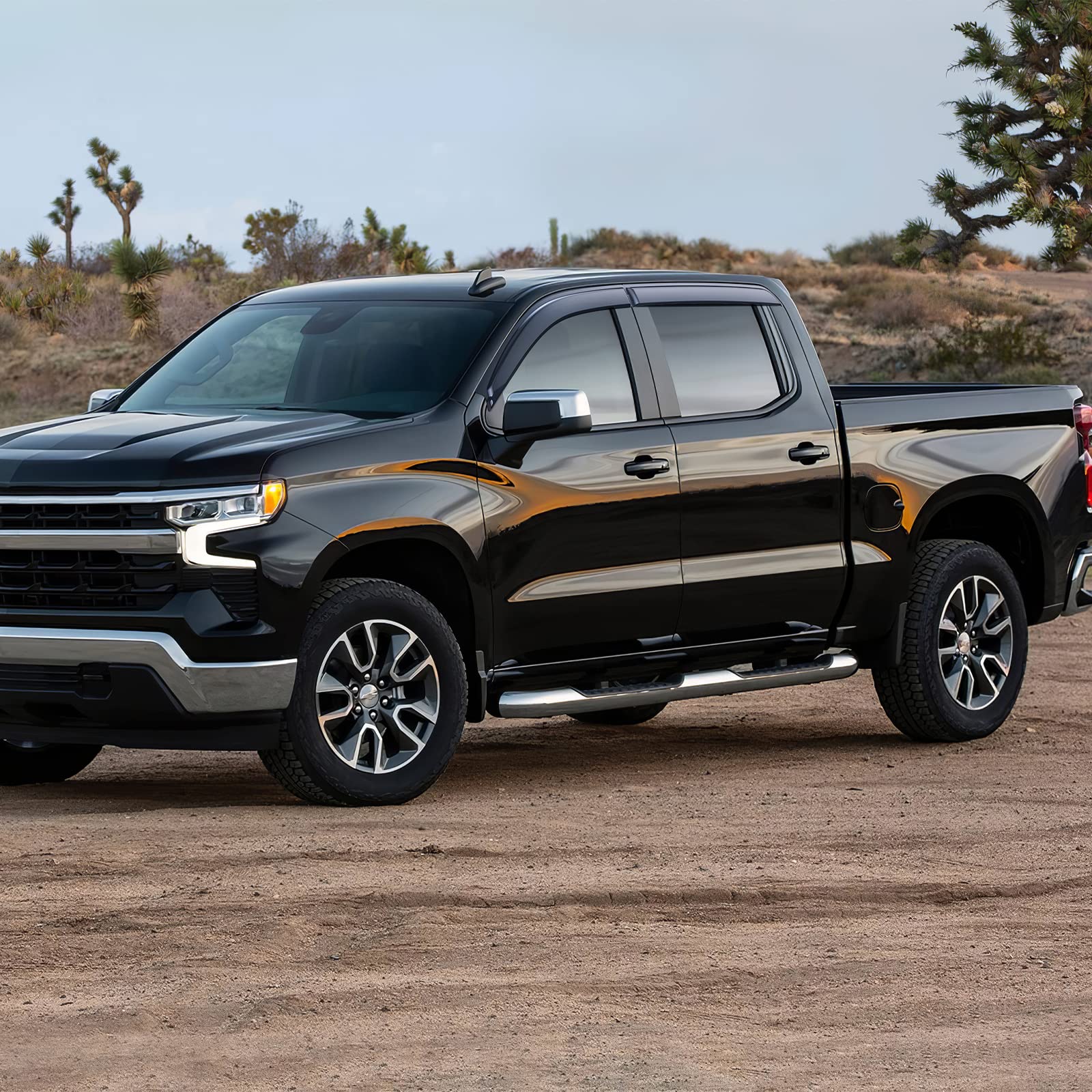 Snapklik.com : Side Windows Rain Guards For Chevy Silverado 1500 2019 ...
