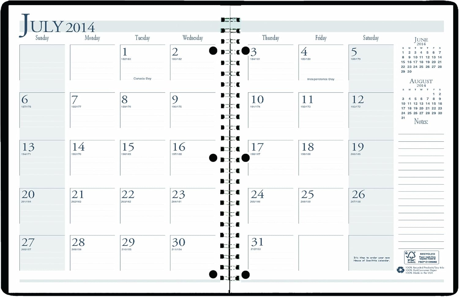 Amazon.com : House of Doolittle 14 Month Academic Planner July 2014 to ...