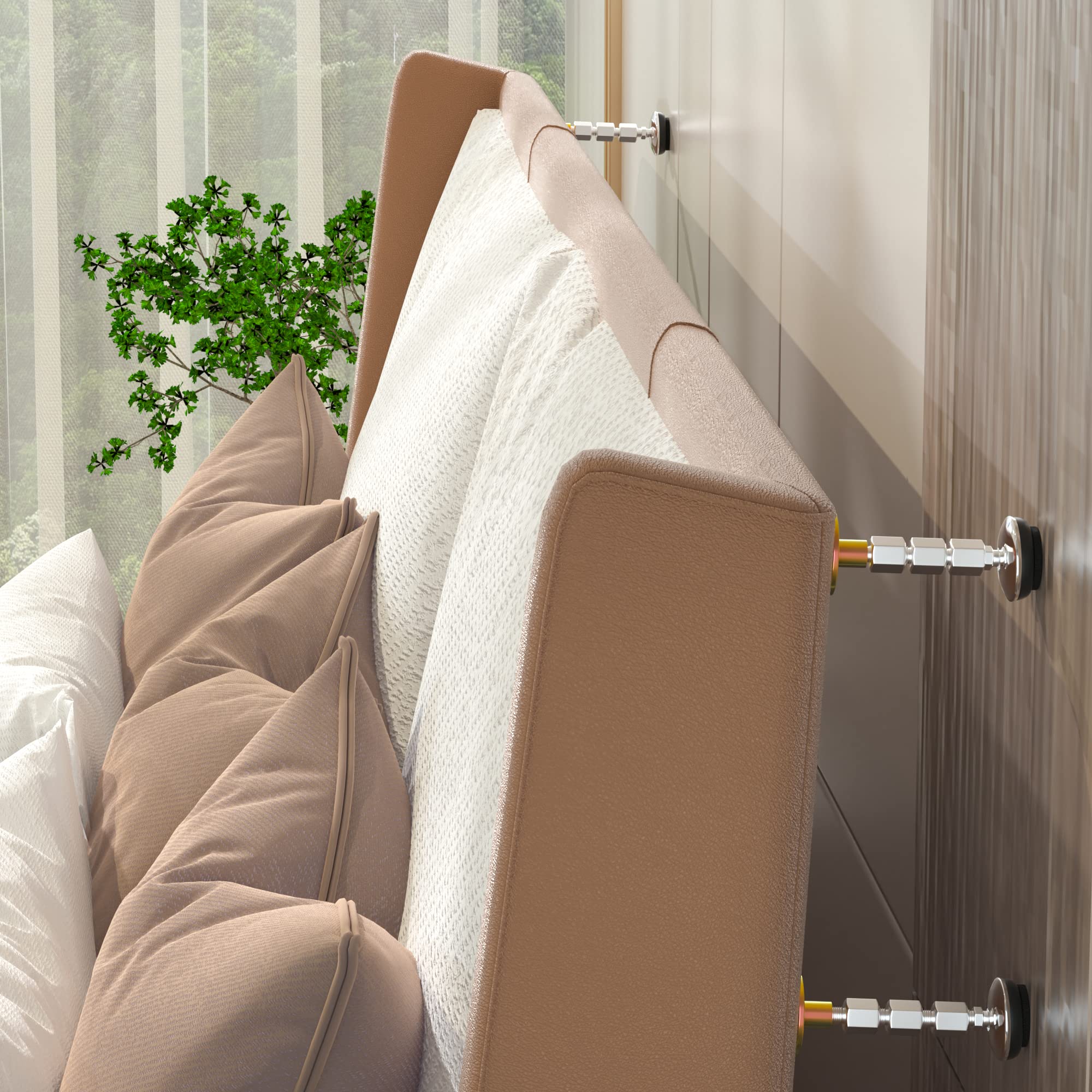 Snapklik.com : 4 Pack Headboard Stoppers For Wall, 12 Screws Adjustable ...