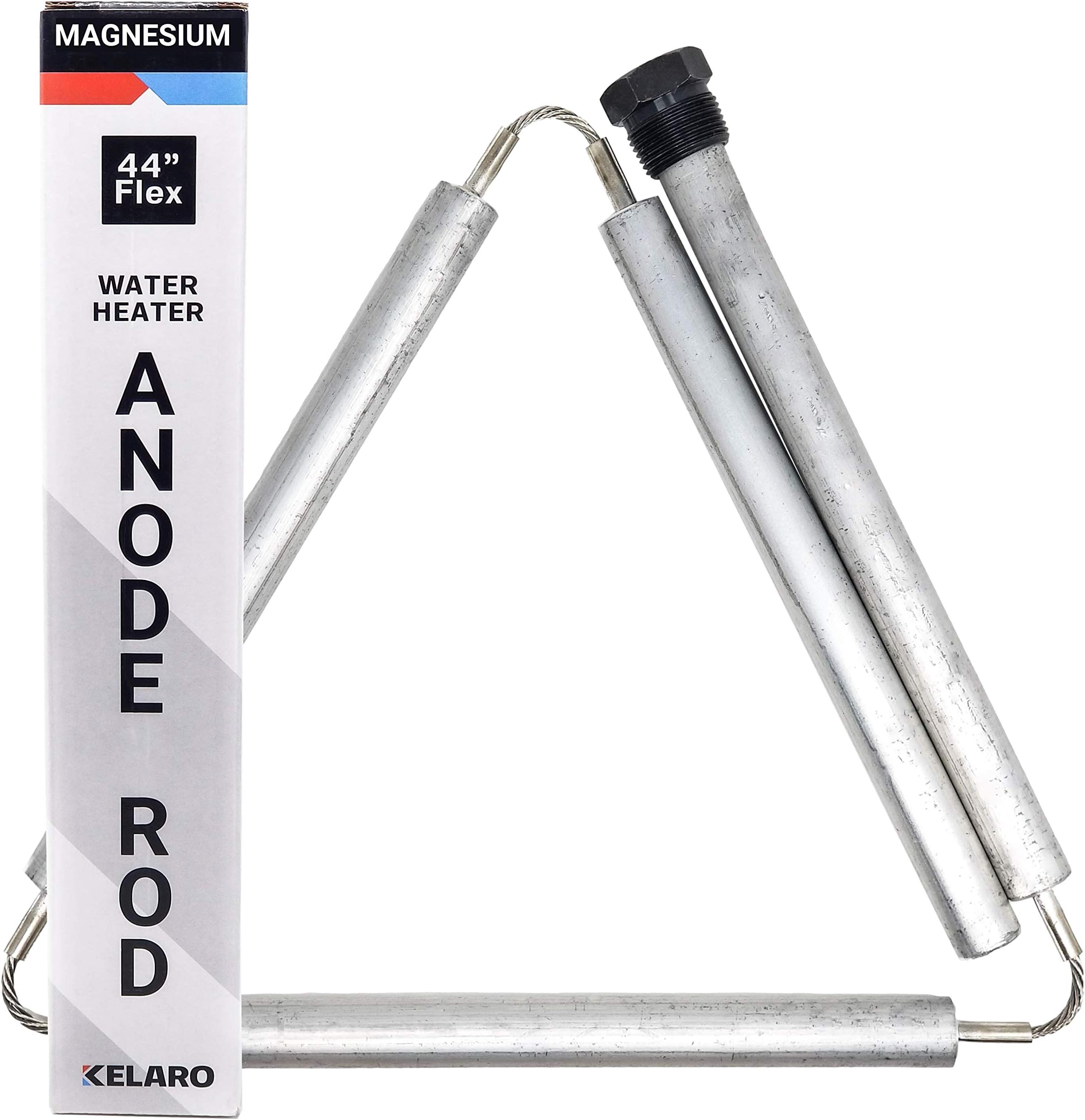 Magnesium Water Heater Anode Rod (44 inch Flexible) 3/4" NPT Thread for ...
