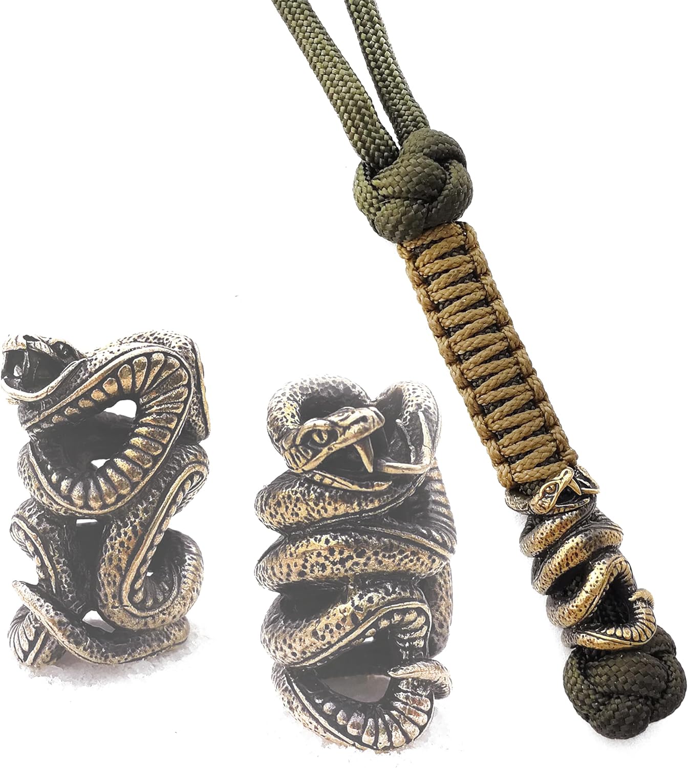 Amazon.com: CooB EDC Paracord Knife Lanyard Keychain with Hand Casted ...