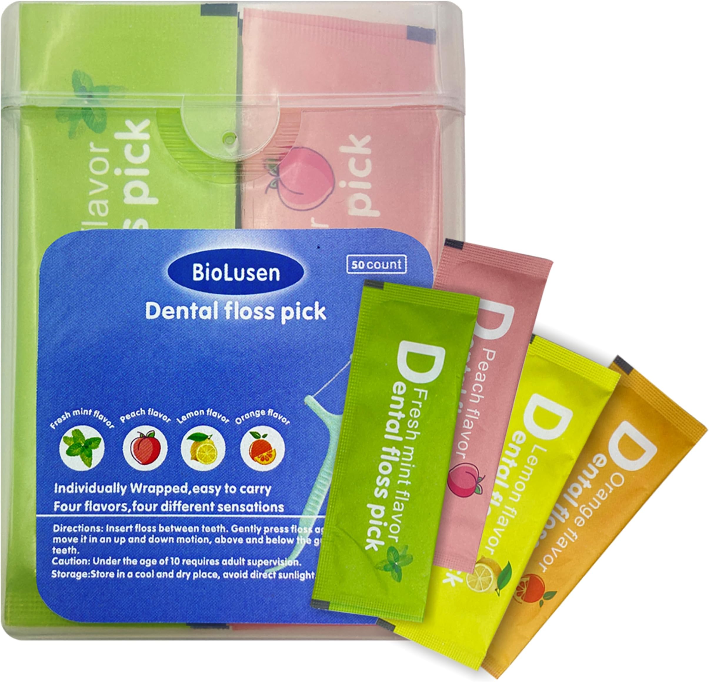 Amazon.com : 150 Pack Dental Floss Picks Individually Wrapped, Floss ...