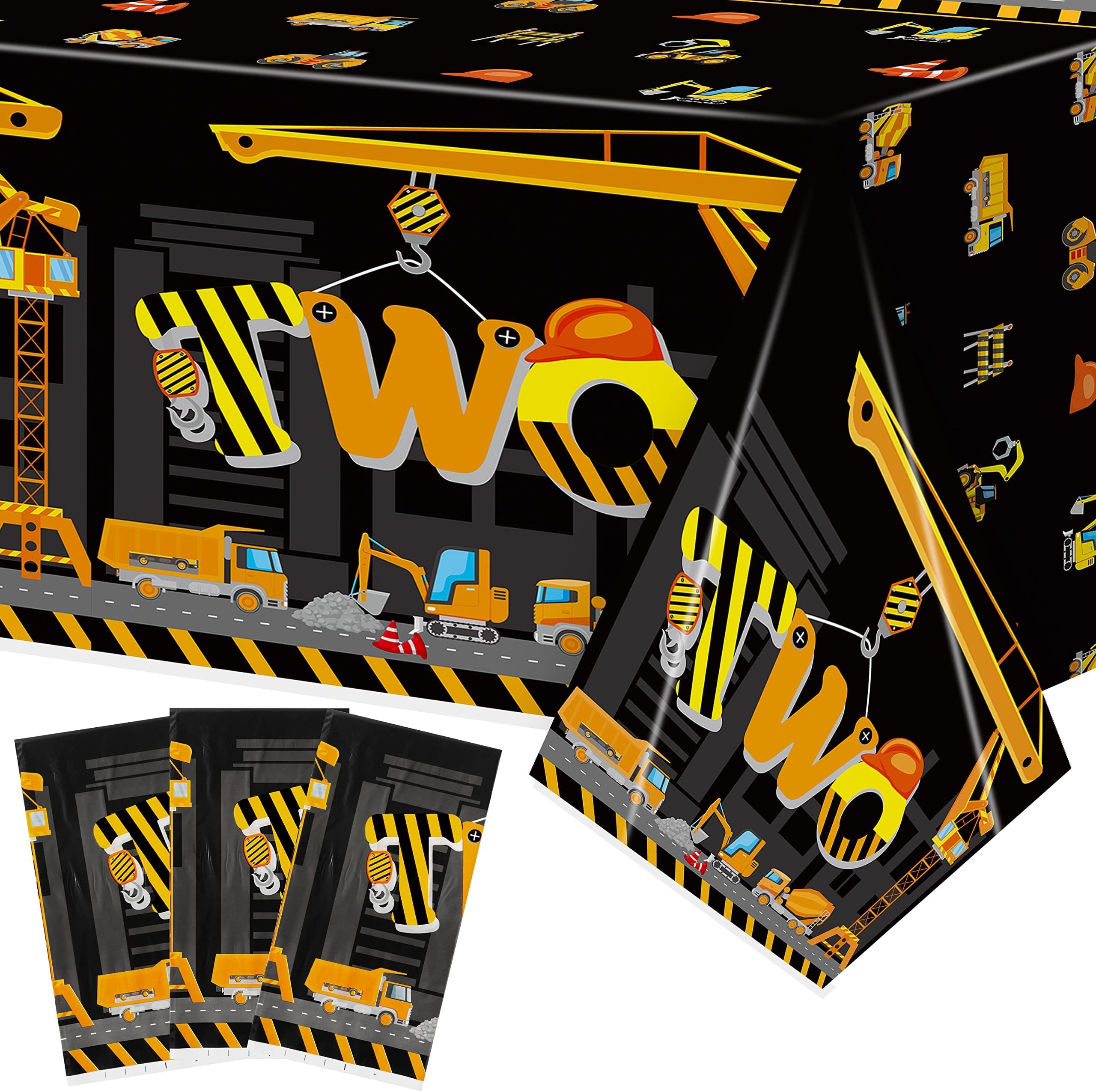 Amazon.com: Two Construction Party Tablecloths - 3Pcs Dump Truck ...