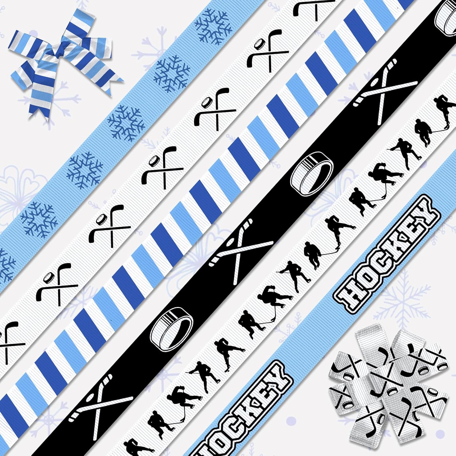 Amazon.com: Estivaux 6 PCS Sports Hockey Ribbons for Crafting, 3/8 ...