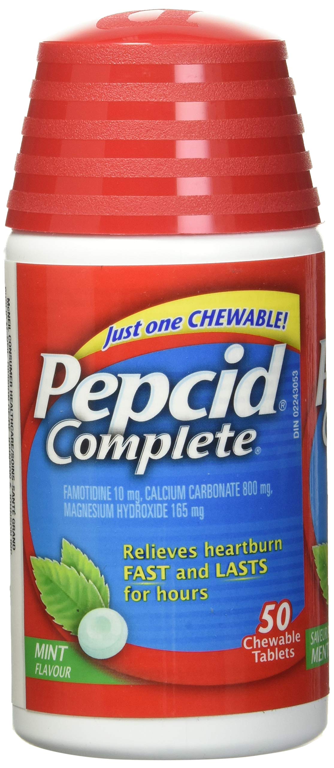 Pepcid Complete Chewable Mint Tablets, 50 Count : Amazon.ca: Health ...