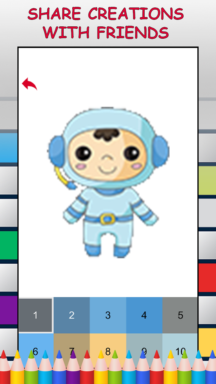 Astronauts Color by Number - Pixel Art Game-Aplicación en Amazon Appstore