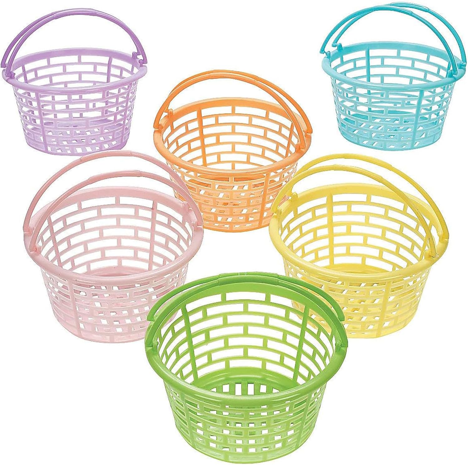 Amazon.com: Fun Express Pastel Plastic Easter Baskets - Elevate Your ...