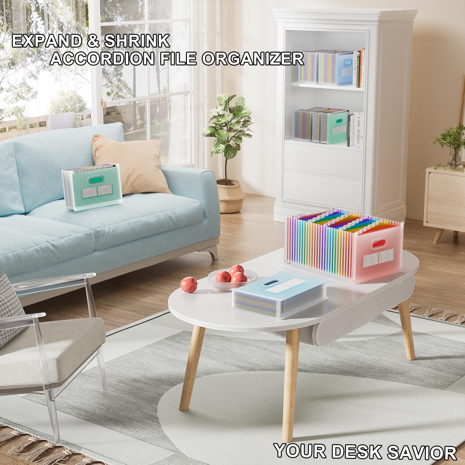 Snapklik.com : ThinkTex 26 Pockets Accordion File Organizer, Upright ...