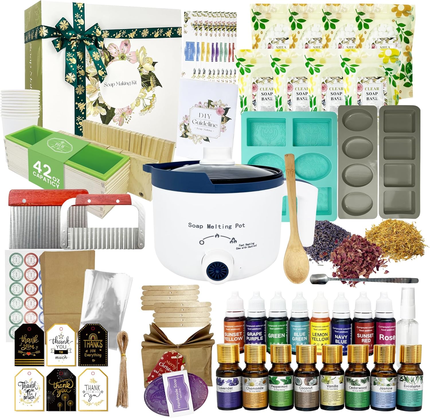 Amazon.com: PIUH Deluxe Soap Making Kit for Soap Making,DIY Soap Making ...