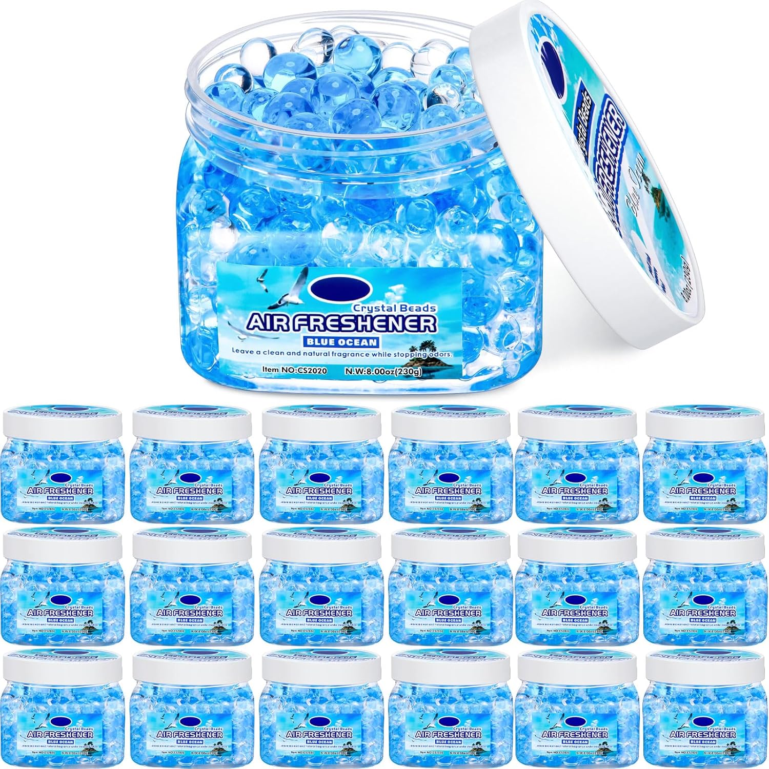 Amazon.com: Dansib 18 Pack Odor Eliminator Gel Beads Bulk 8 Ounce Air ...