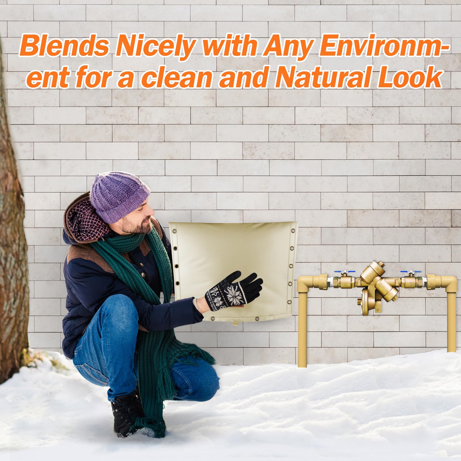 Snapklik.com : 3-Way Opening Backflow Preventer Pipe Insulation Cover