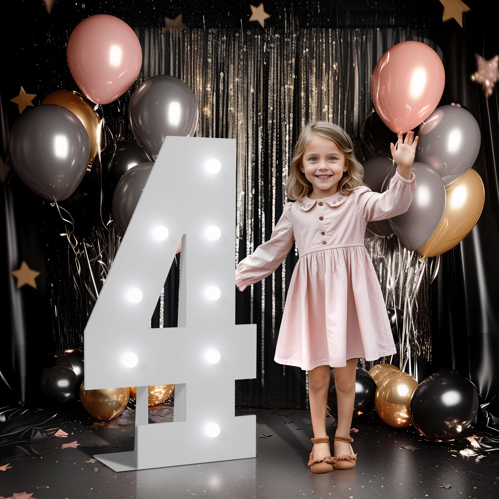 Snapklik.com : Imprsv Marquee Numbers Large 4th-Birthday Decorations ...