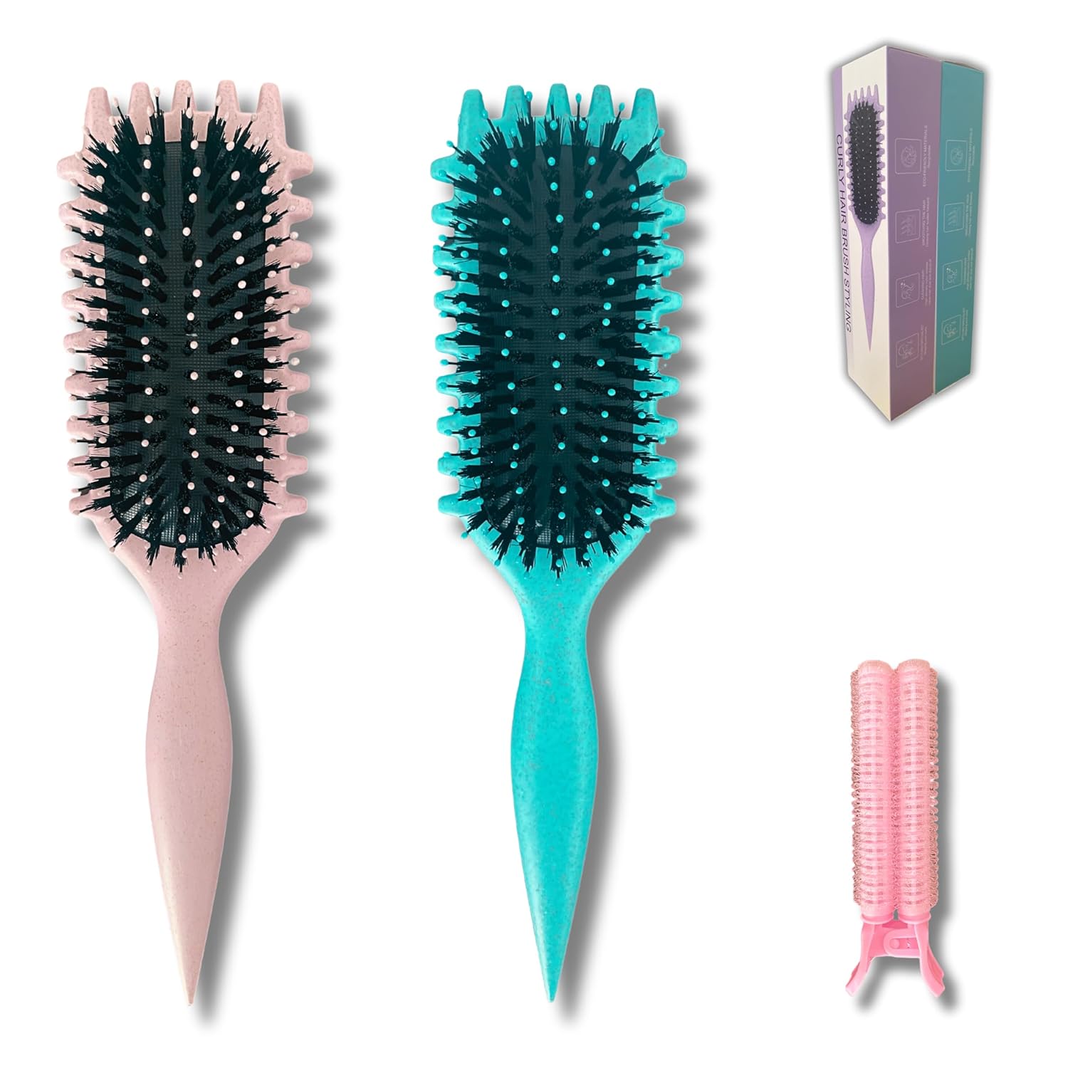 Amazon.com : Ultimate Curl Defining Brush with Clip for Wet Curly Hair ...