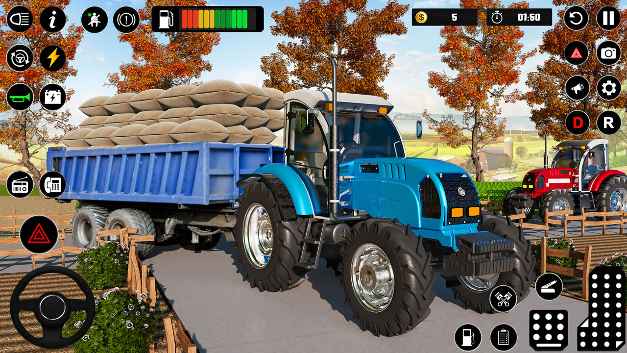 Real Tractor Farming Virtual Modern Tractor Simulator - Village Tractor ...