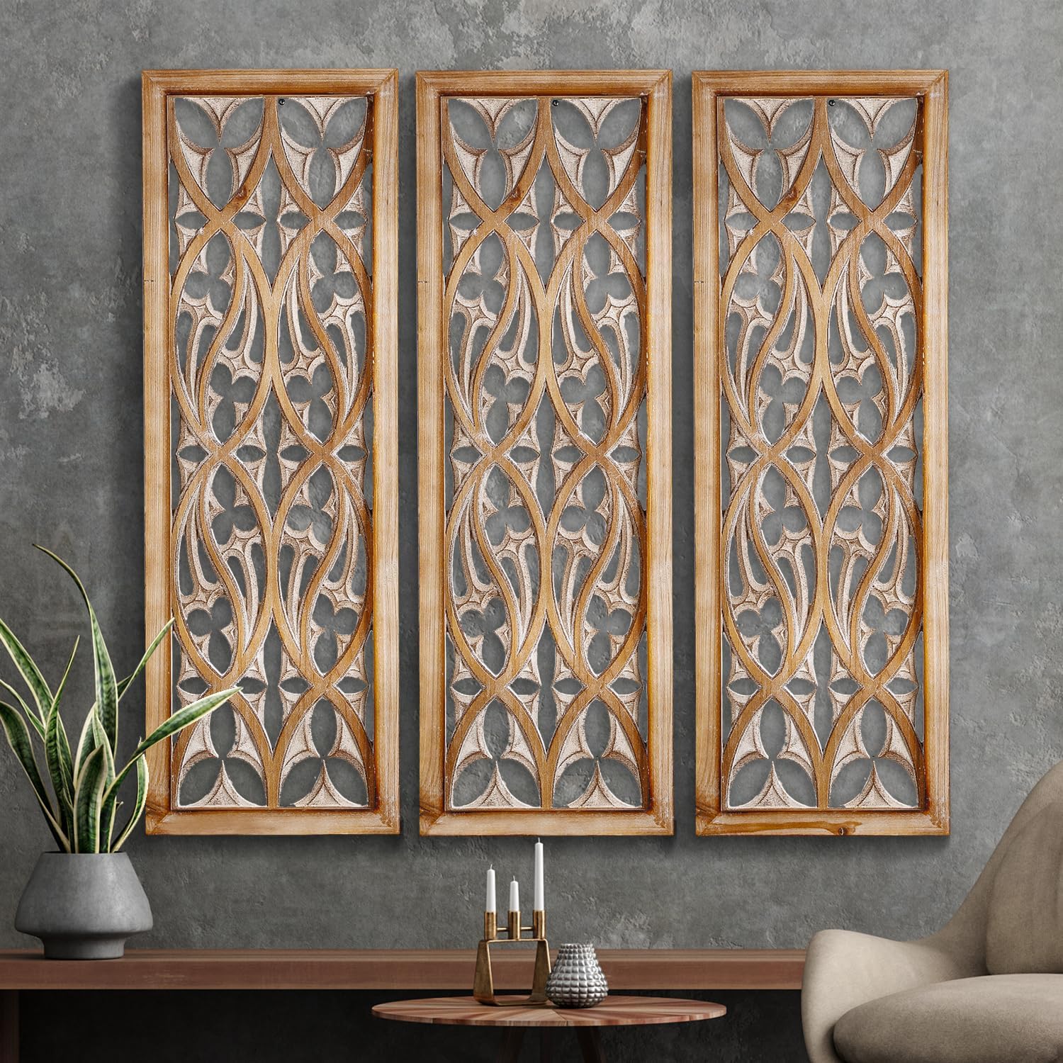 Amazon.com: Asiana Home Decor Carved Wood Wall Panel- Elephant with ...