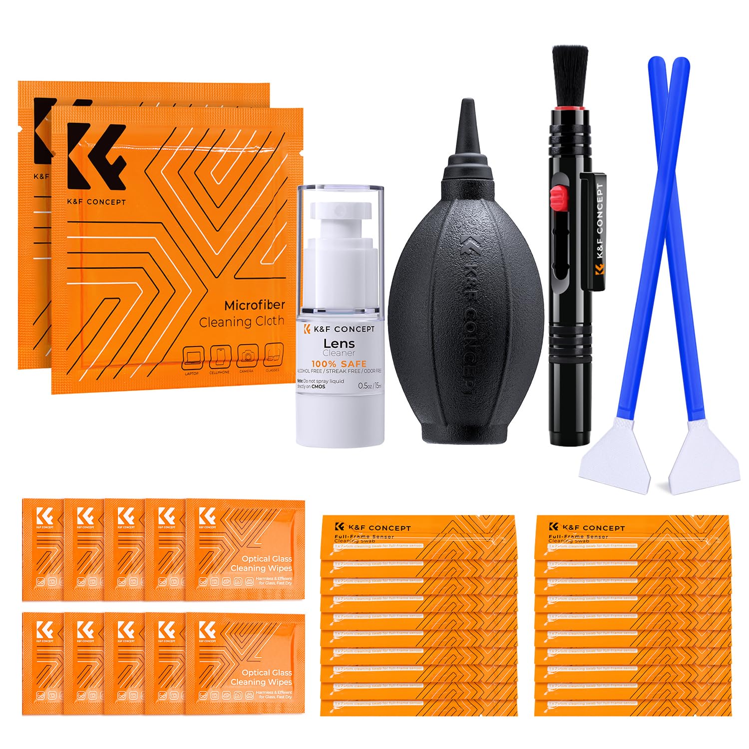 Amazon.com : K&F Concept Camera Lens Cleaning Kit - 15ml Sensor Cleaner ...