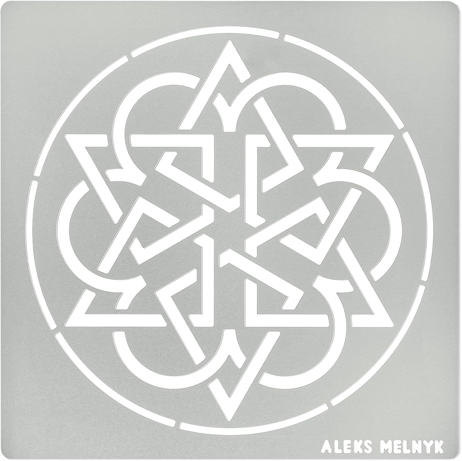 Amazon.com : Aleks Melnyk No.304 Metal Stencil, Six Pointed Star of ...