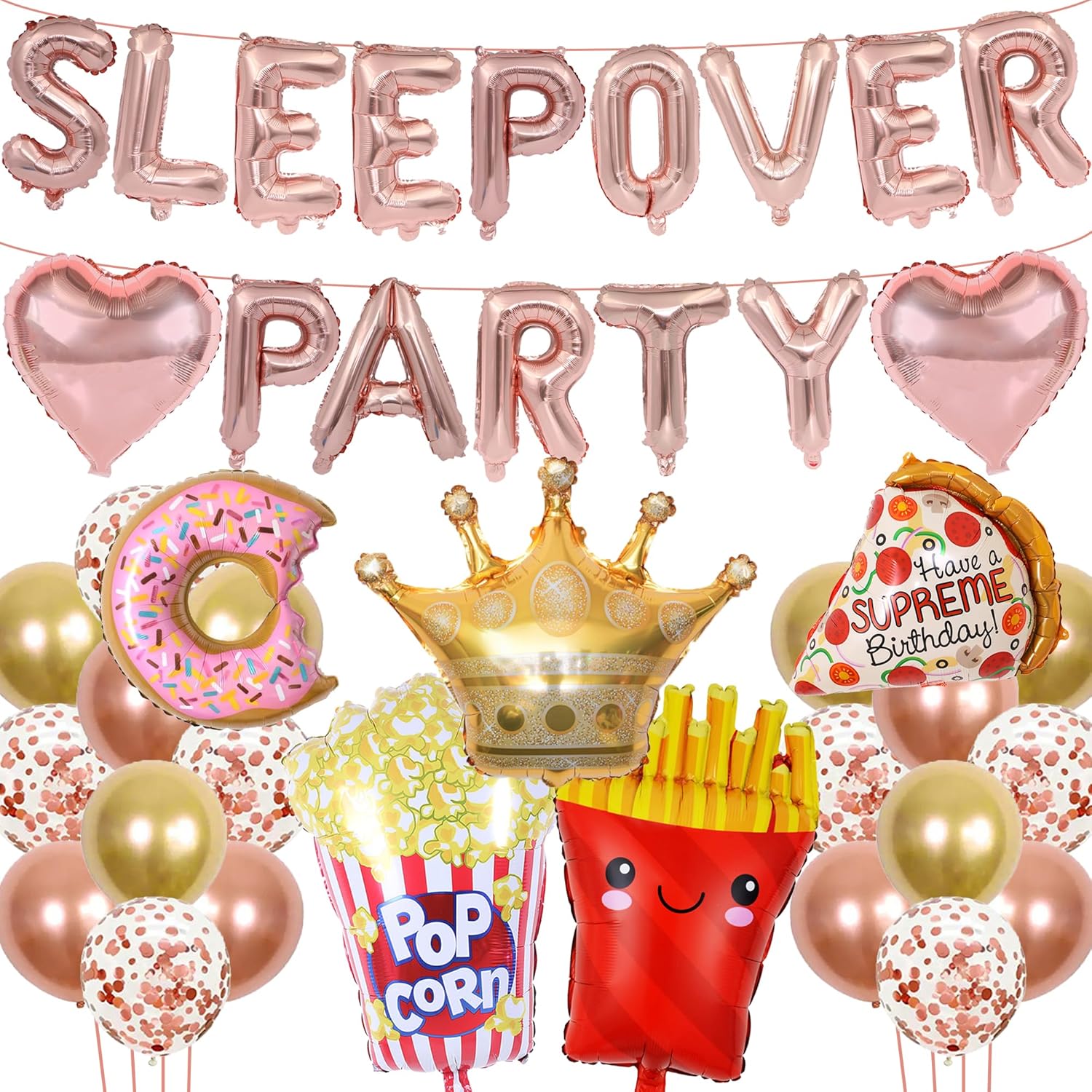 Amazon.com: Sleepover Party Supplies for Girls - Rose Gold Sleepover ...