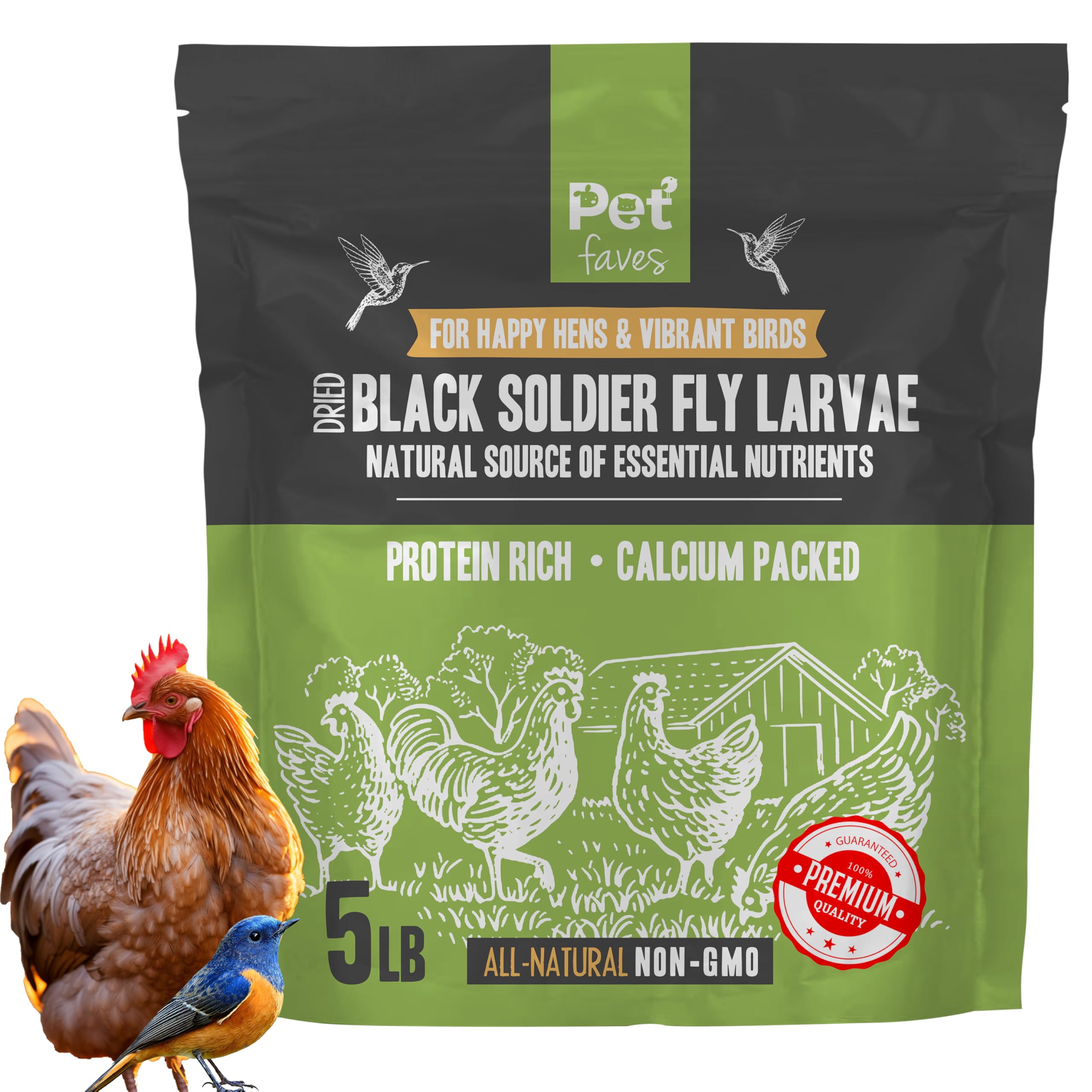Amazon.com : Premium Dried Black Soldier Fly Larvae for Chickens, High ...