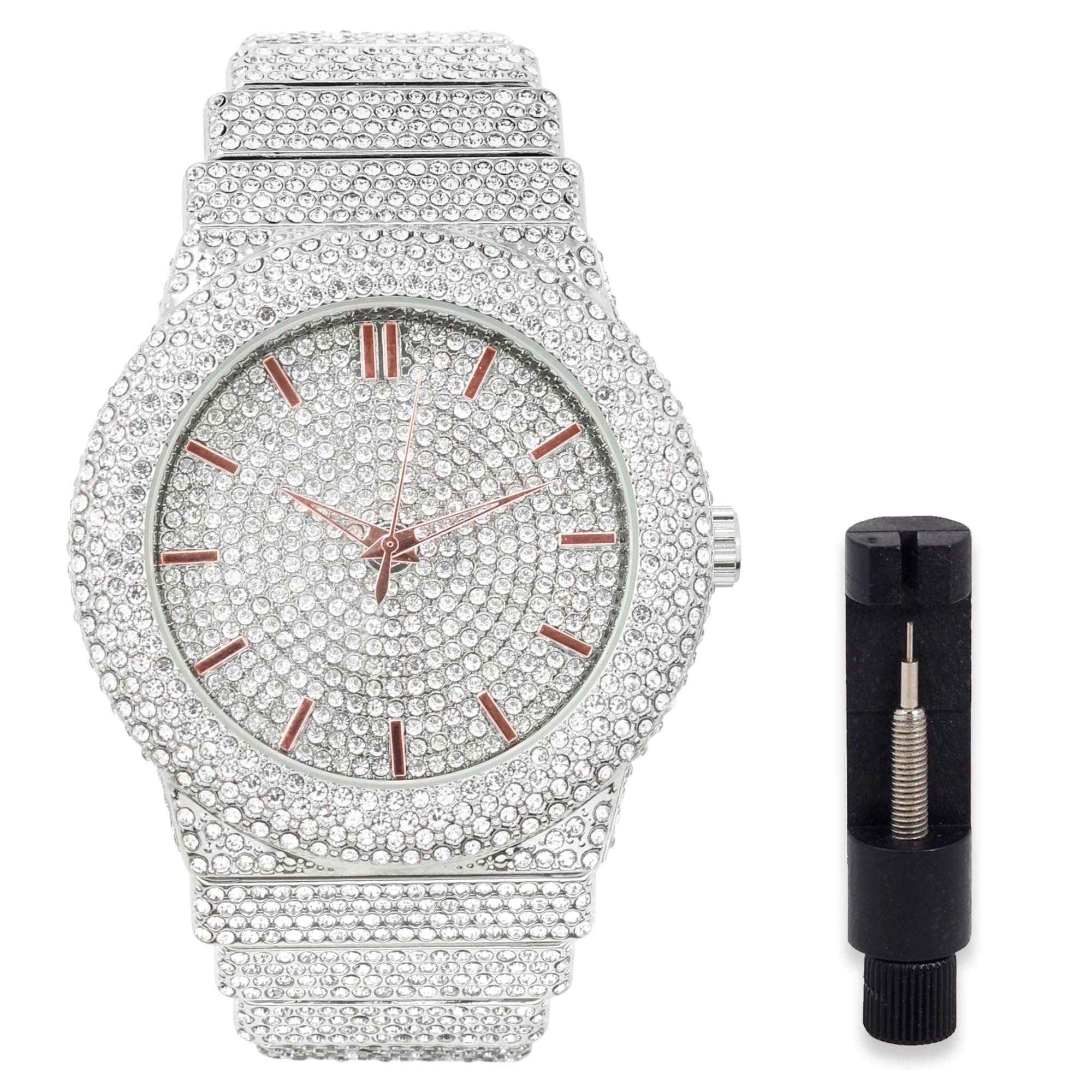Ice Starmens Fully Iced Diamond Watch 46mm Case | Desertcart INDIA