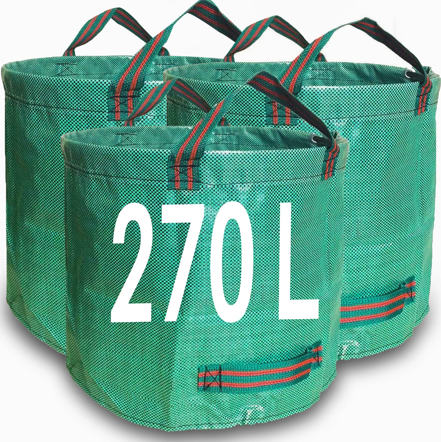 Zucklight Heavy Duty Garden Waste Bags 270 Litre - 3 Sacks Builders ...