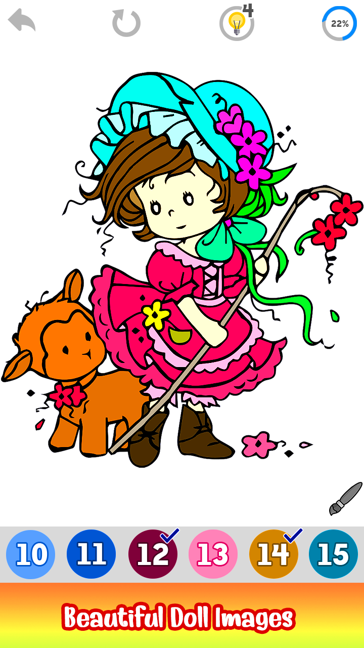 Dolls Color by Number - Girls Coloring Book Pages - App on Amazon Appstore