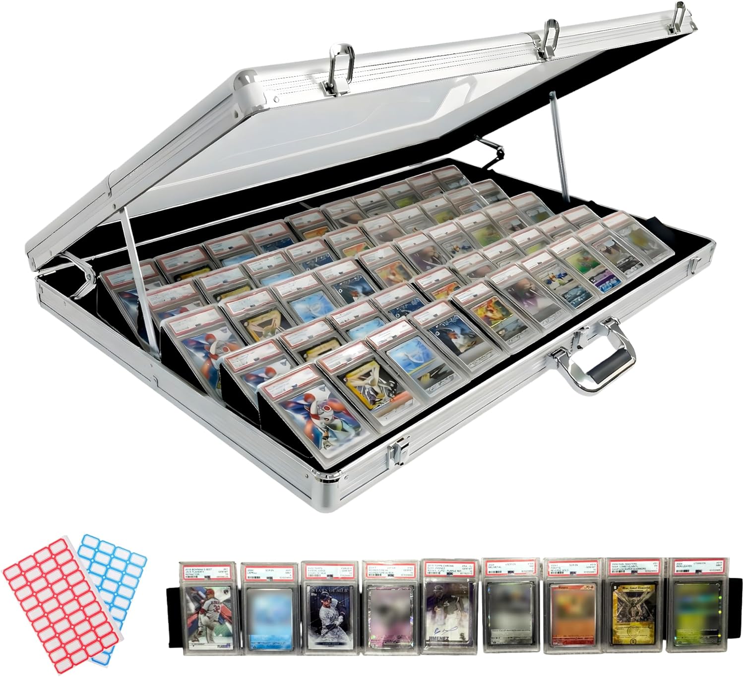 Amazon.com: Professional Large Card Display Case (5 Raising Bars, Built ...