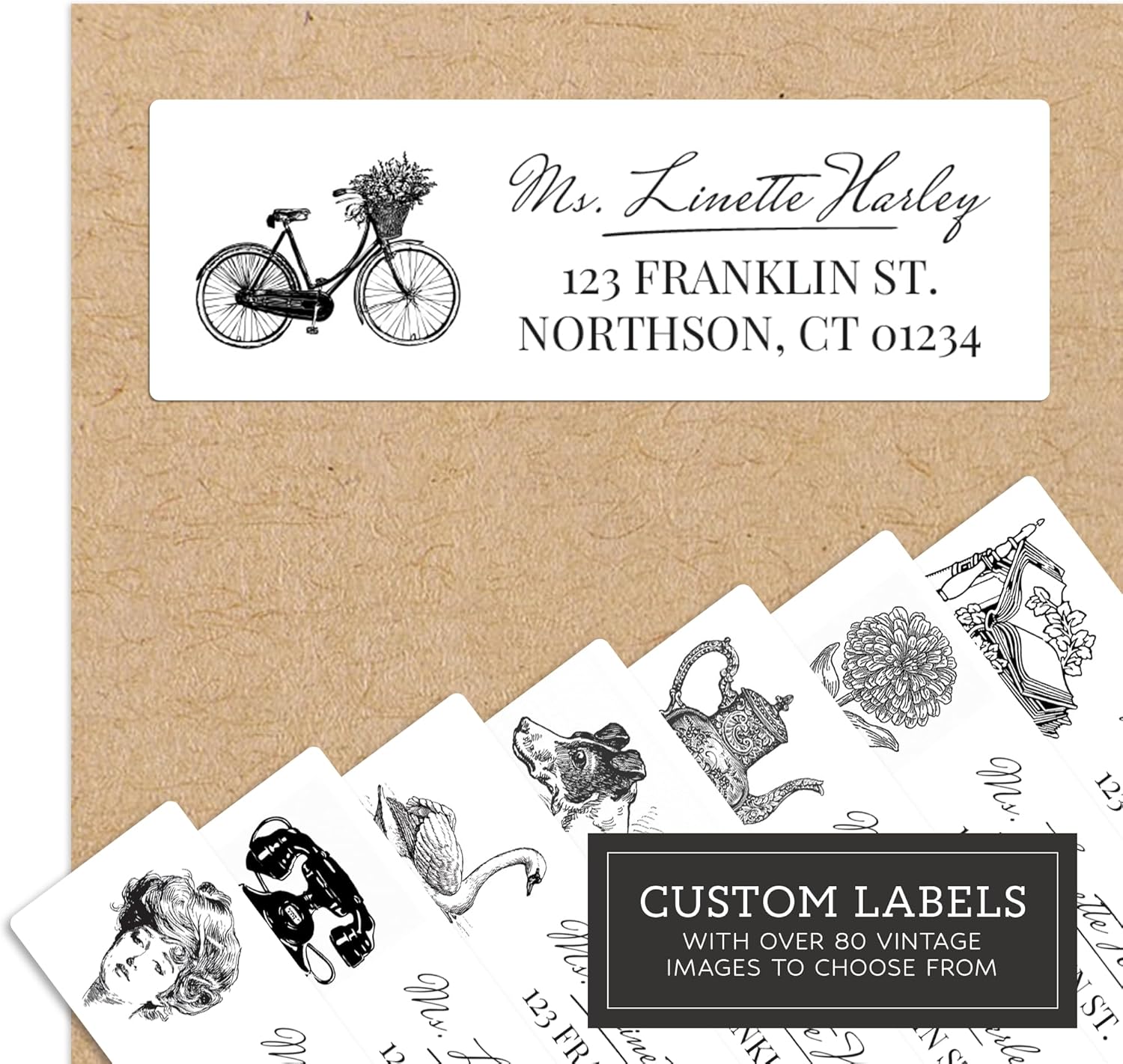 Amazon.com : Personalized Return Address Labels - Vintage Elements ...