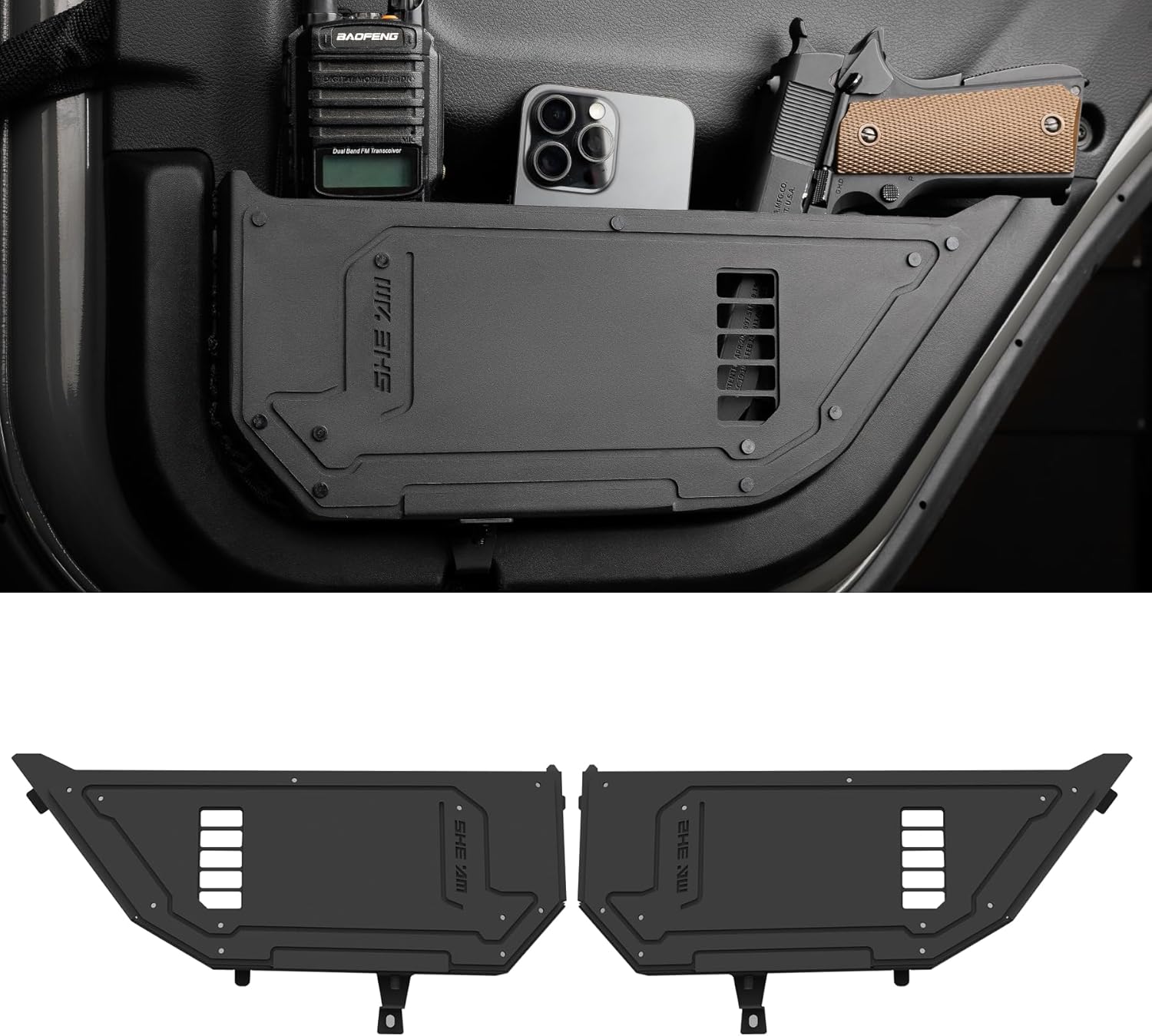 Amazon.com: SHEAM Metal Rear Door Pocket Storage Box Compatible with ...