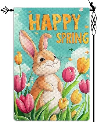Amazon.com : Toland Home Garden 1112301 Spring Tulips Spring Flag 12x18 ...