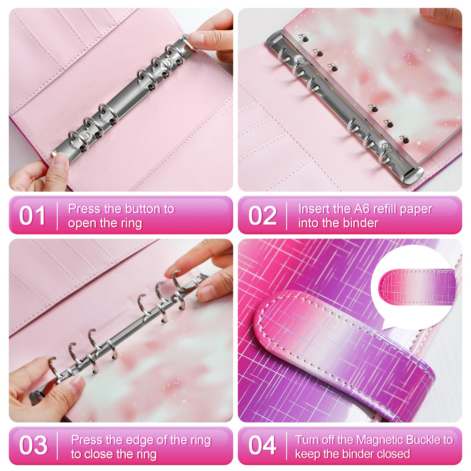 Snapklik.com : Toplive A6 Notebook Binder, PU Leather Binder Budget 6 ...