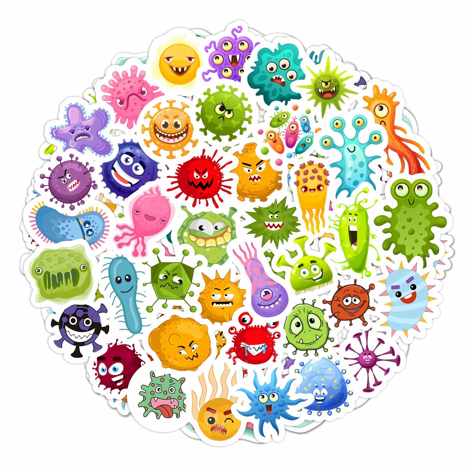 Amazon.com: Germ Stickers for Water Bottle and Laptop - Germ Party ...