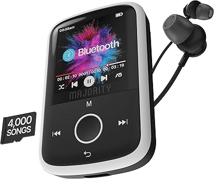 Bluetooth MP3 Player With Headphones, Sport Clip and Up To 128GB ...