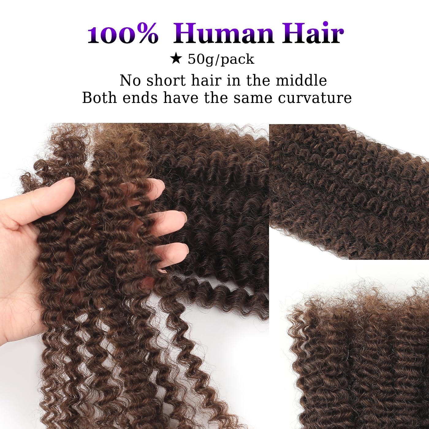 Snapklik.com : Afro Kinky Curly Human Hair Bulk For Permanent Micro ...