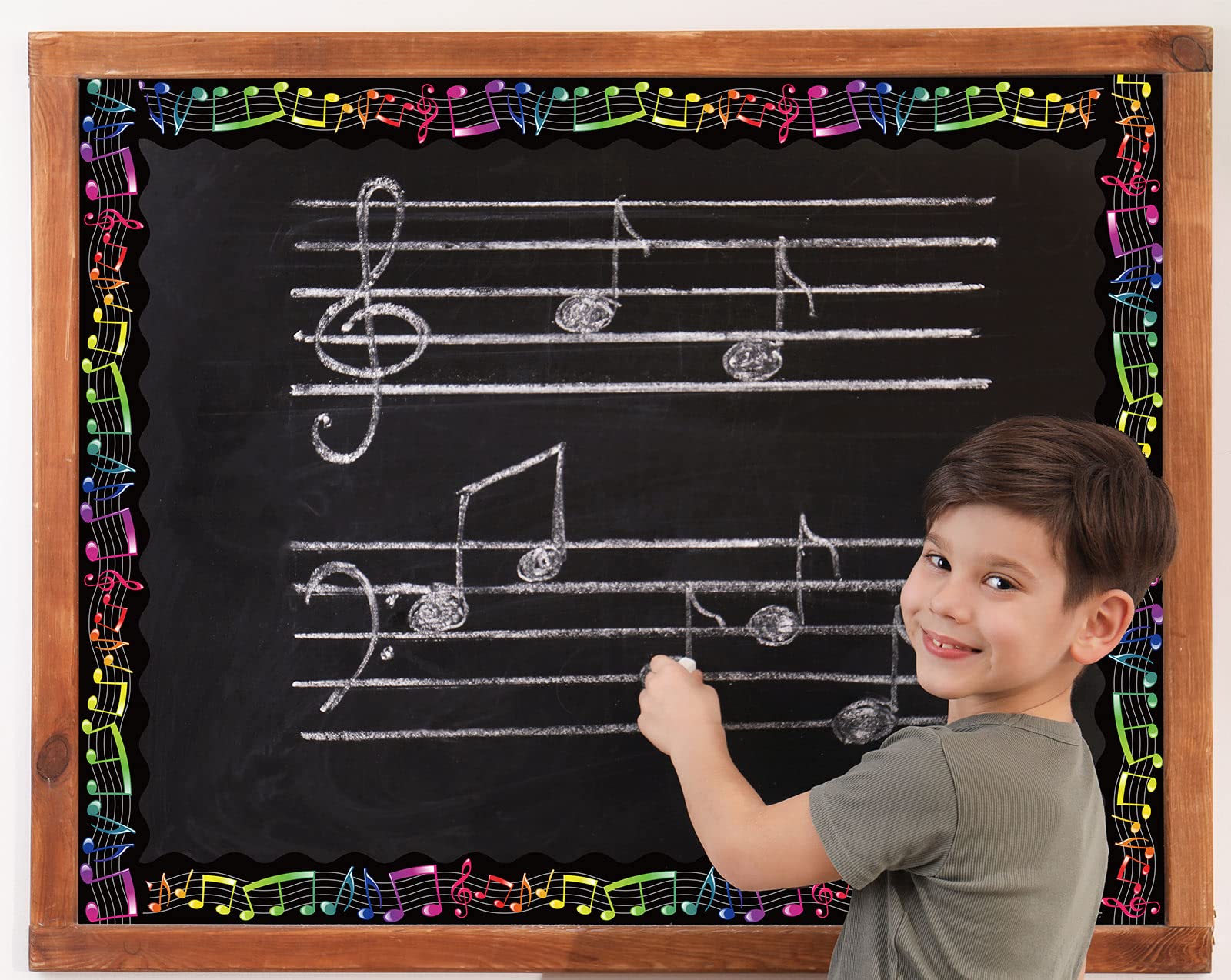 Colorful Music Notes Wallpaper Border