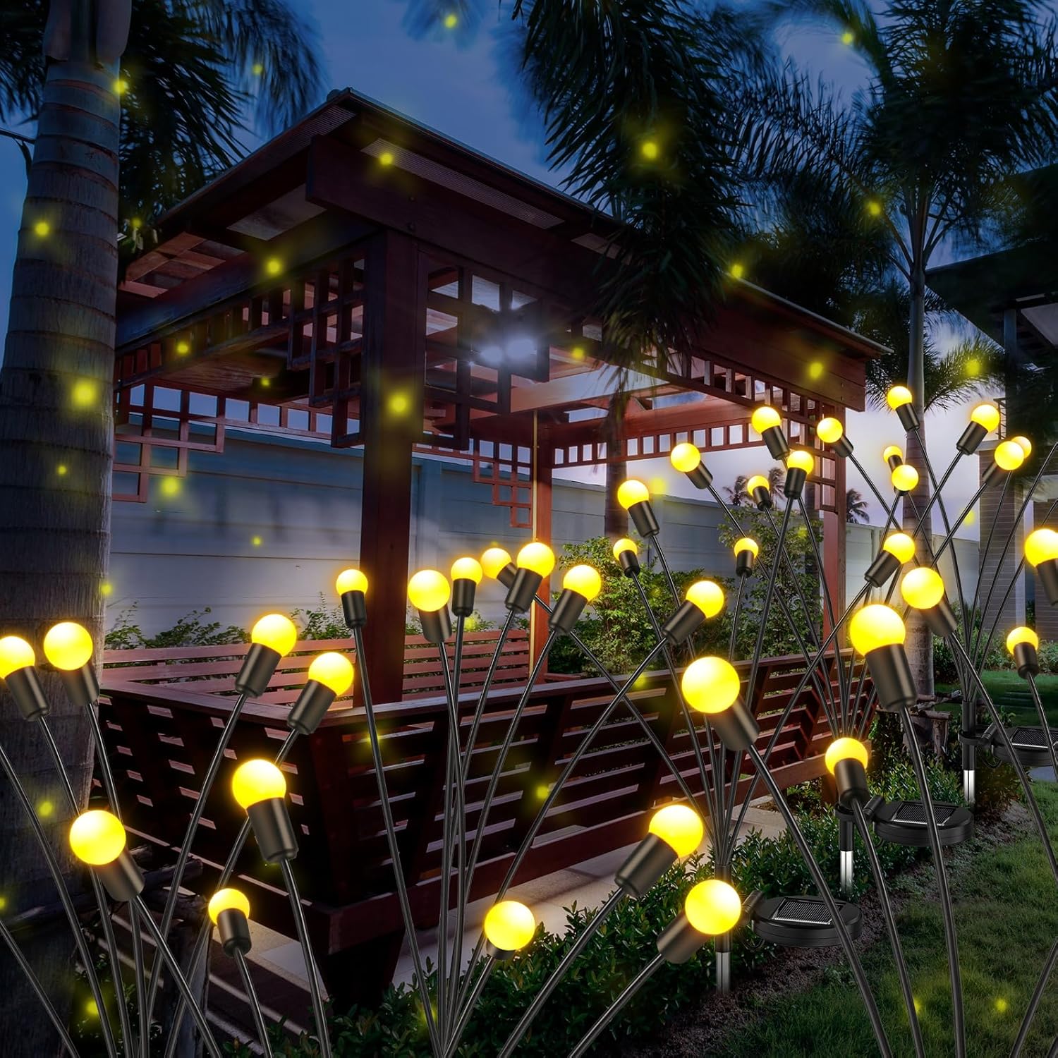SoulBay Outdoor Solar Lights, Waterproof Firefly Swaying Lights ...