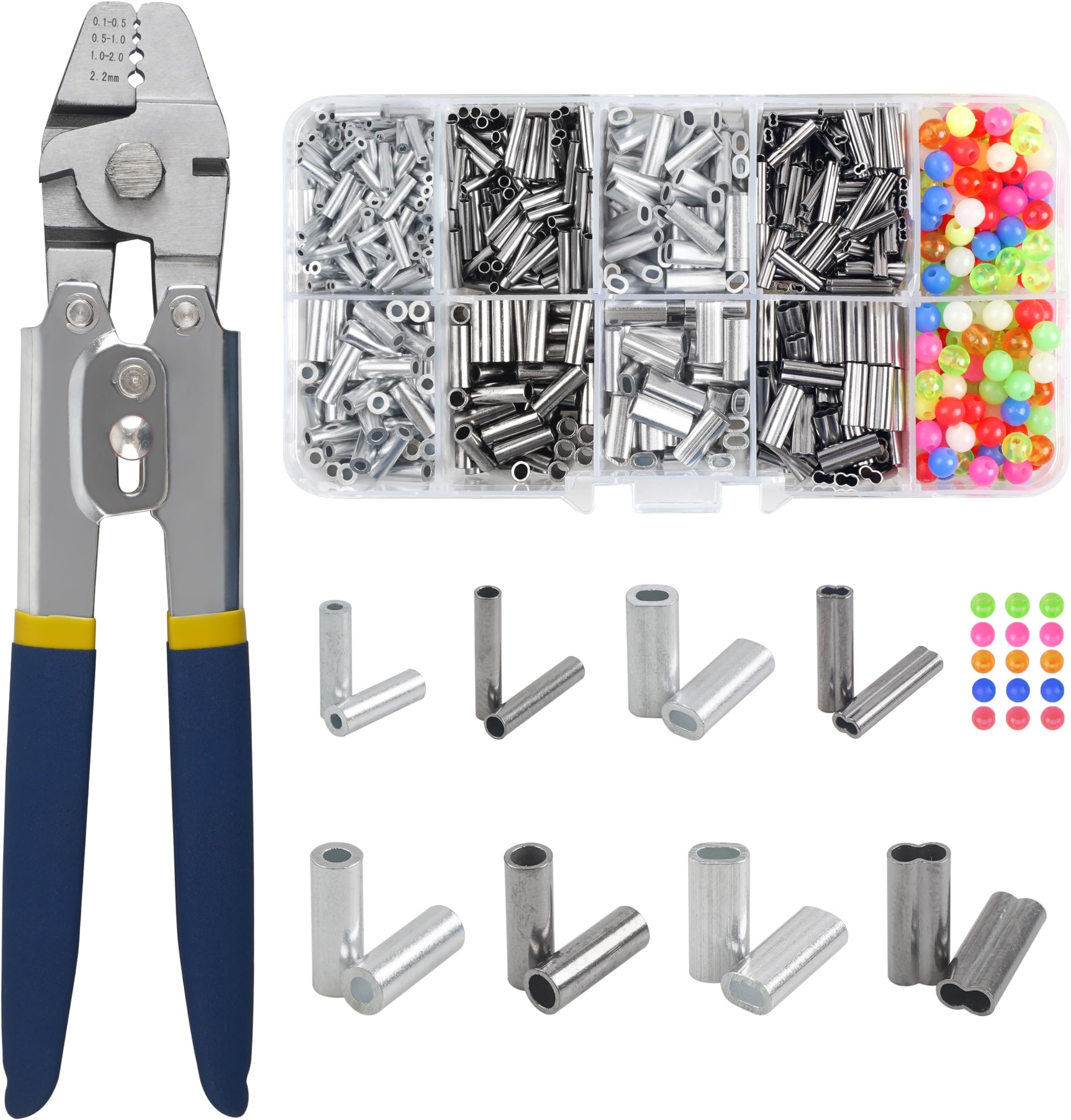 Fishing Crimping Tool Kit Stainless Steel Crimp Pliers Wire Rope ...